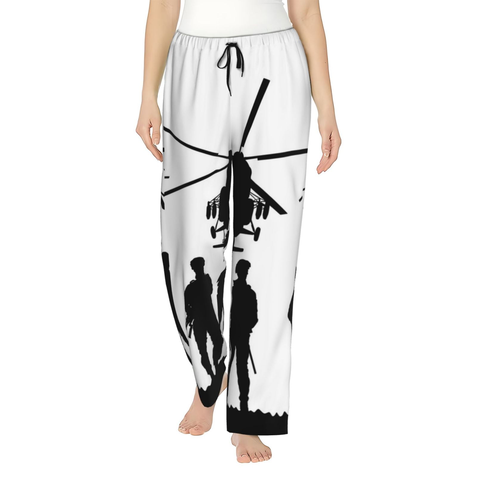 Wukai Army Soldiers With Sniper Rifle On Duty Women Pajama Pants Comfy ...