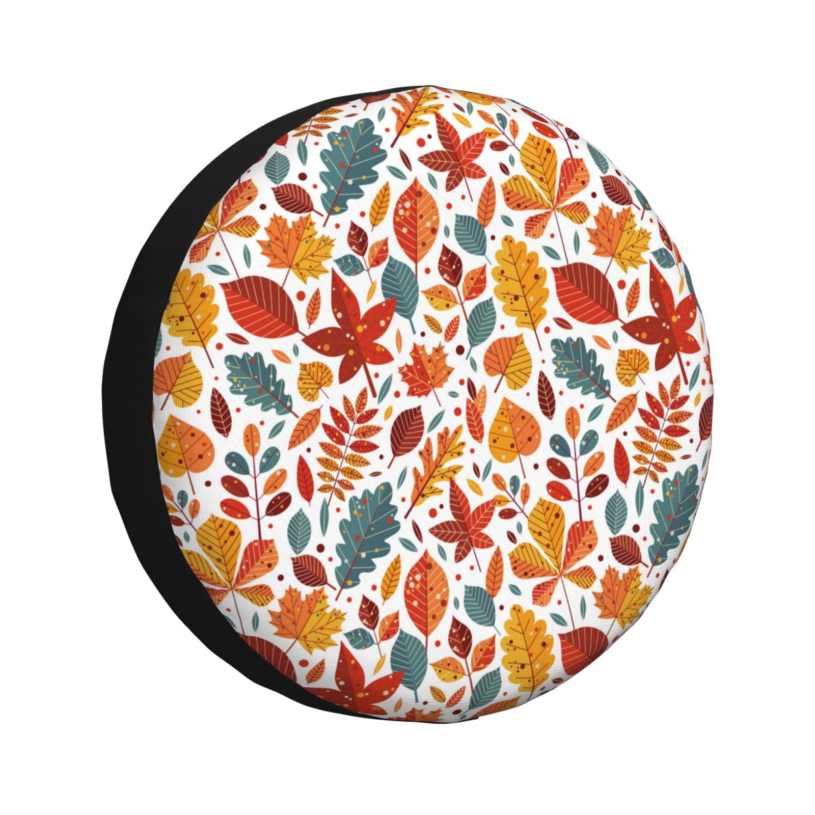 Wukai Autumn Leaves Print Spare Tire Cover for RV Trailer,Waterproof ...