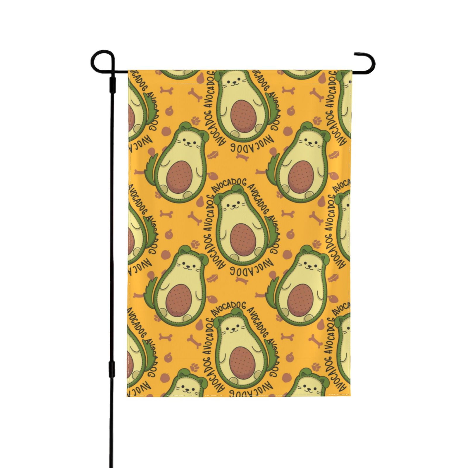 Wukai Avocado Dog Garden Flags Double Sided Welcome Garden Yard House ...