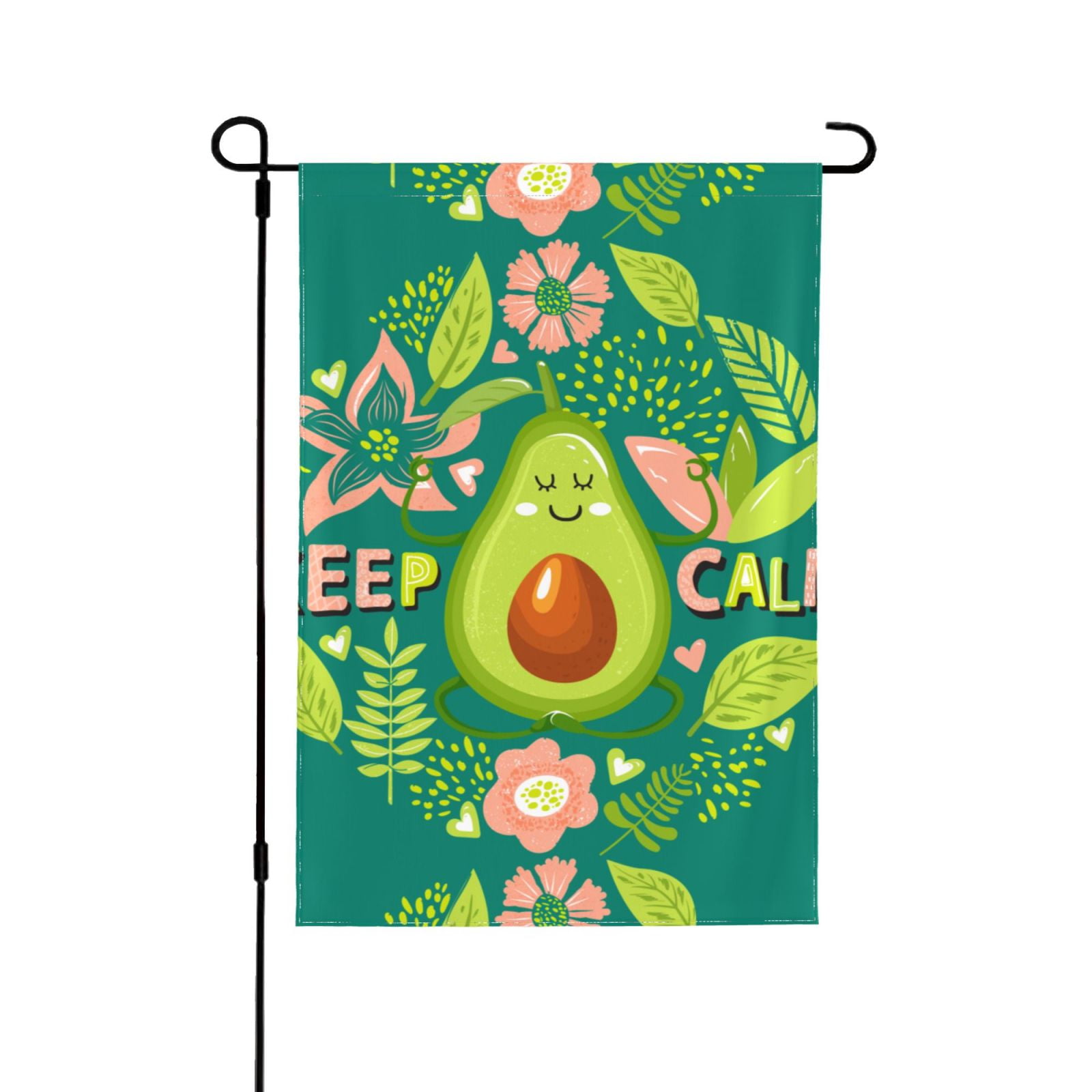 Wukai Avocado Keep Calm Garden Flags Double Sided Welcome Garden Yard ...