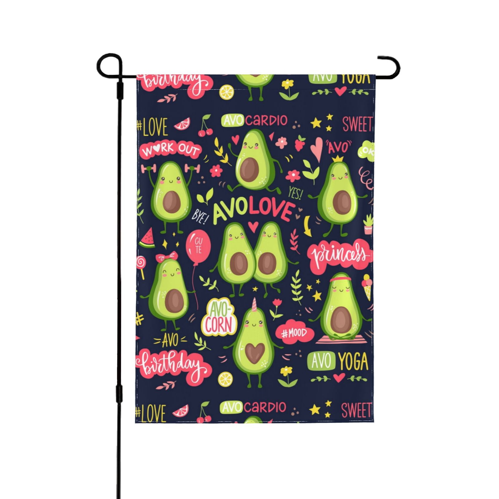 Wukai Avocado Love Garden Flags Double Sided Welcome Garden Yard House ...