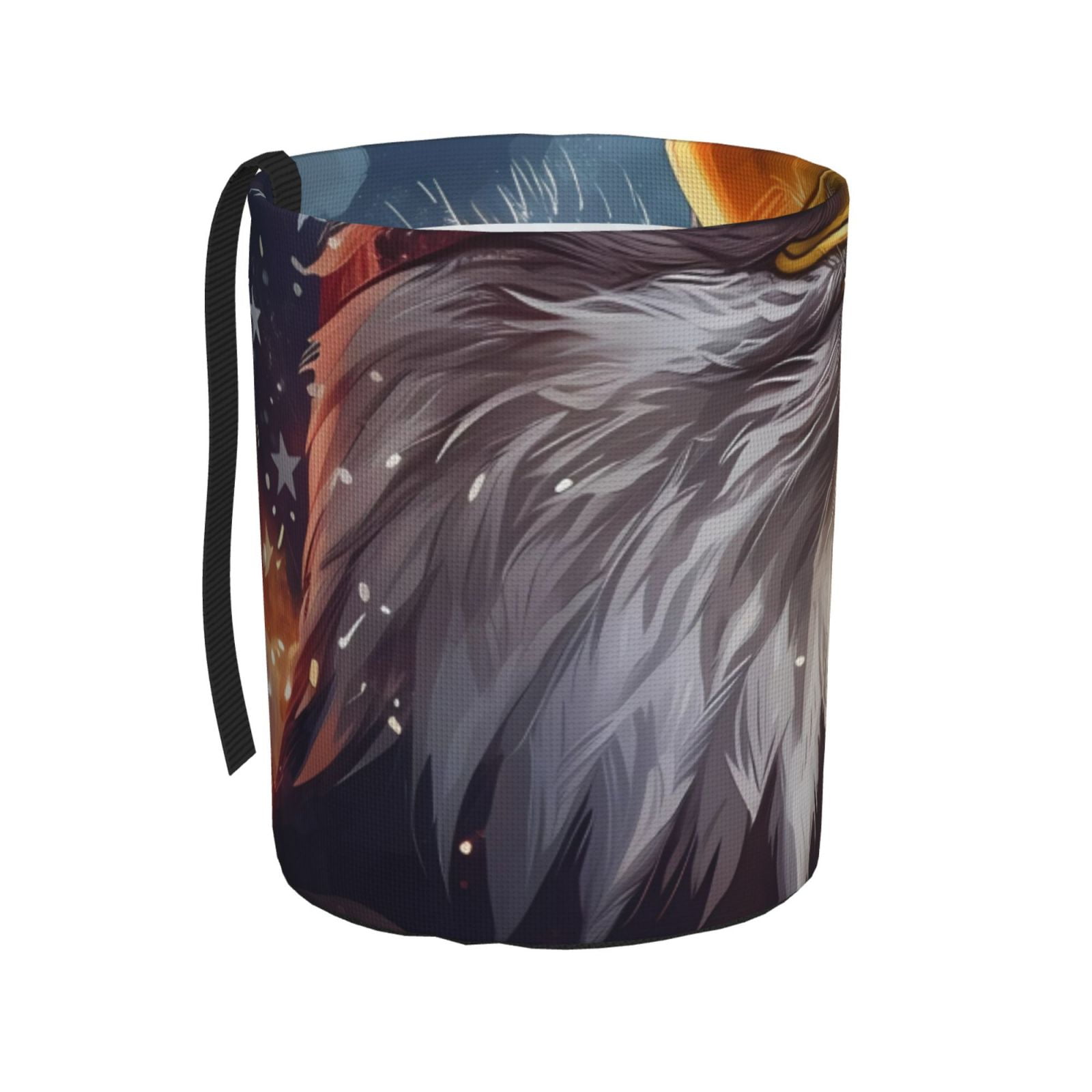 Wukai Bald Eagle Pilot Print Car Trash Can - Easy to Clean Hanging ...