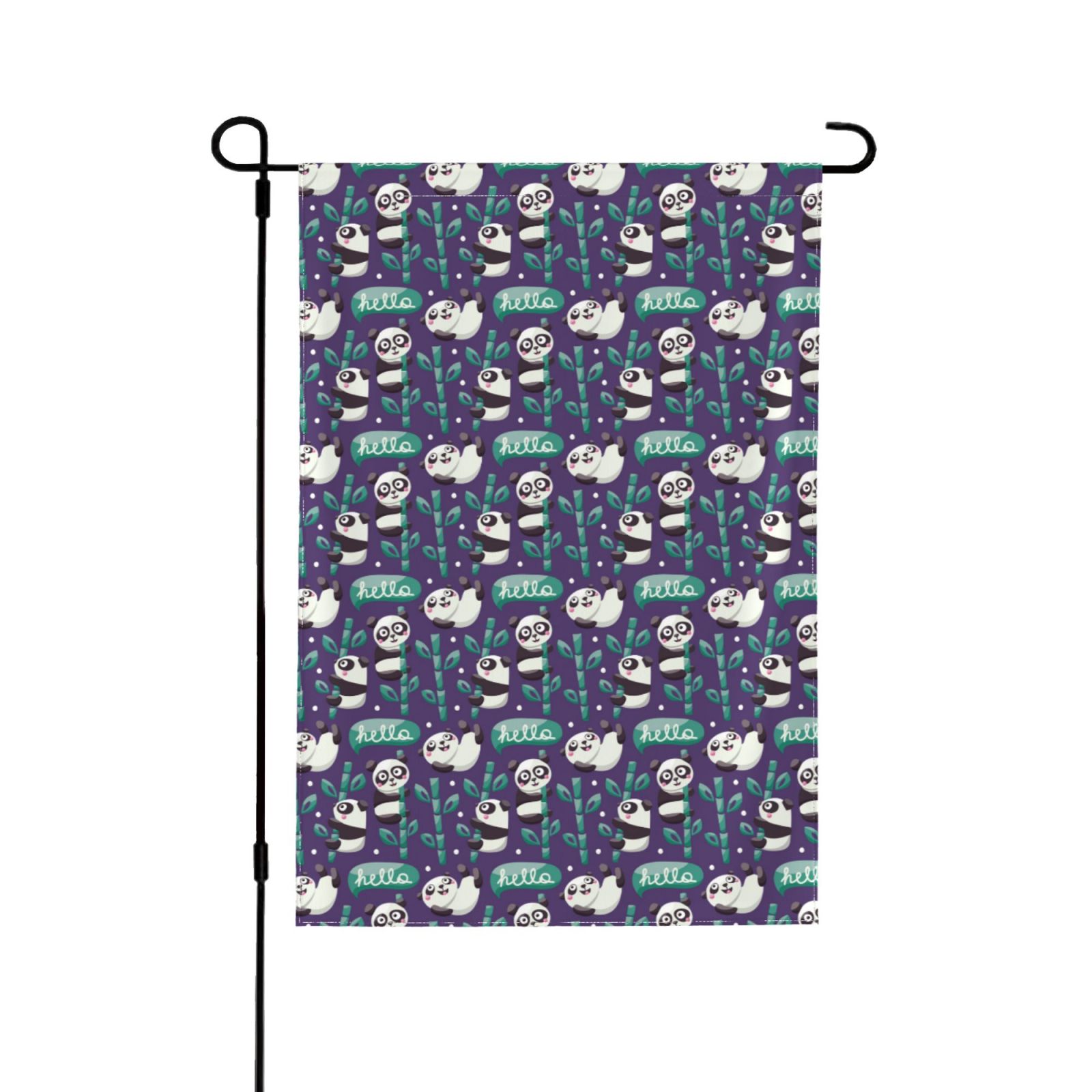 Wukai Bamboo Panda Garden Flags Double Sided Welcome Garden Yard House ...