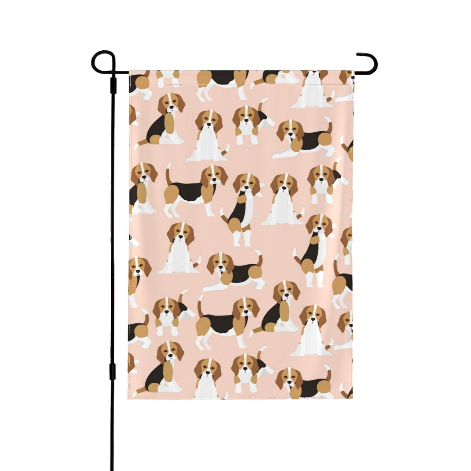 Wukai Beagle Dog On Brown Garden Flags Double Sided Welcome Garden Yard ...