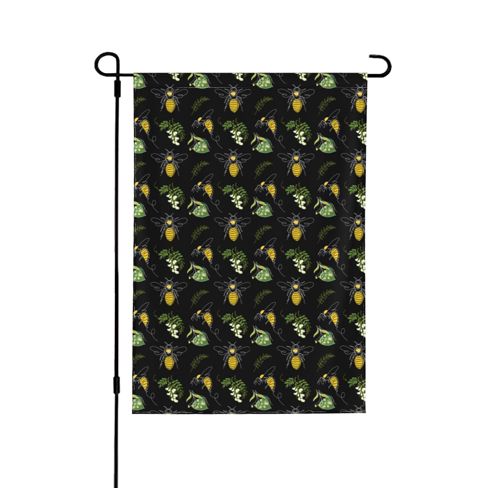 Wukai Bee Floral Garden Flags Double Sided Welcome Garden Yard House ...
