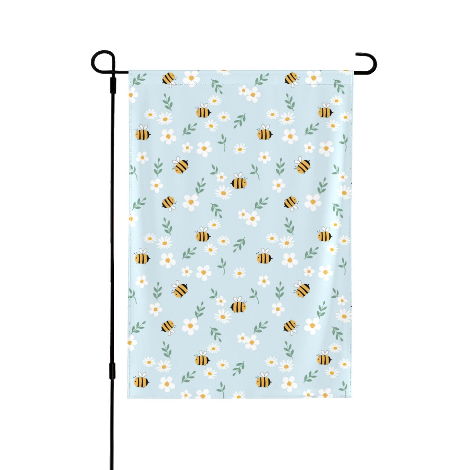 Wukai Bee Flower Garden Flags Double Sided Welcome Garden Yard House ...