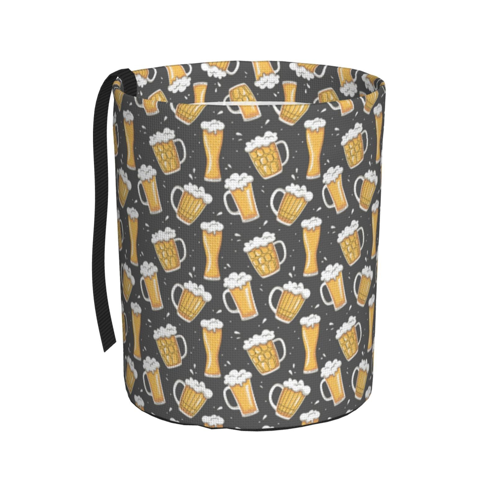 Wukai Beer2 Print Car Trash Can - Easy to Clean Hanging Garbage Bin ...
