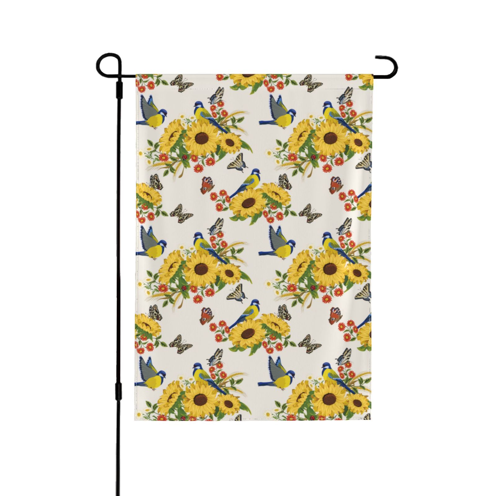Wukai Bird Sunflowers Garden Flags Double Sided Welcome Garden Yard ...