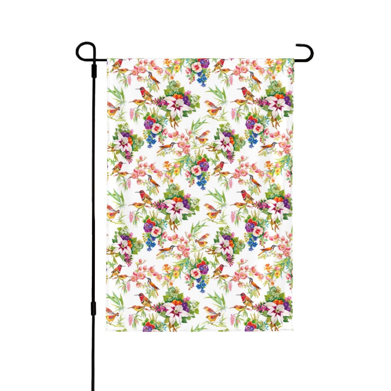 Wukai Birds And Flowers Garden Flags Double Sided Welcome Garden Yard ...