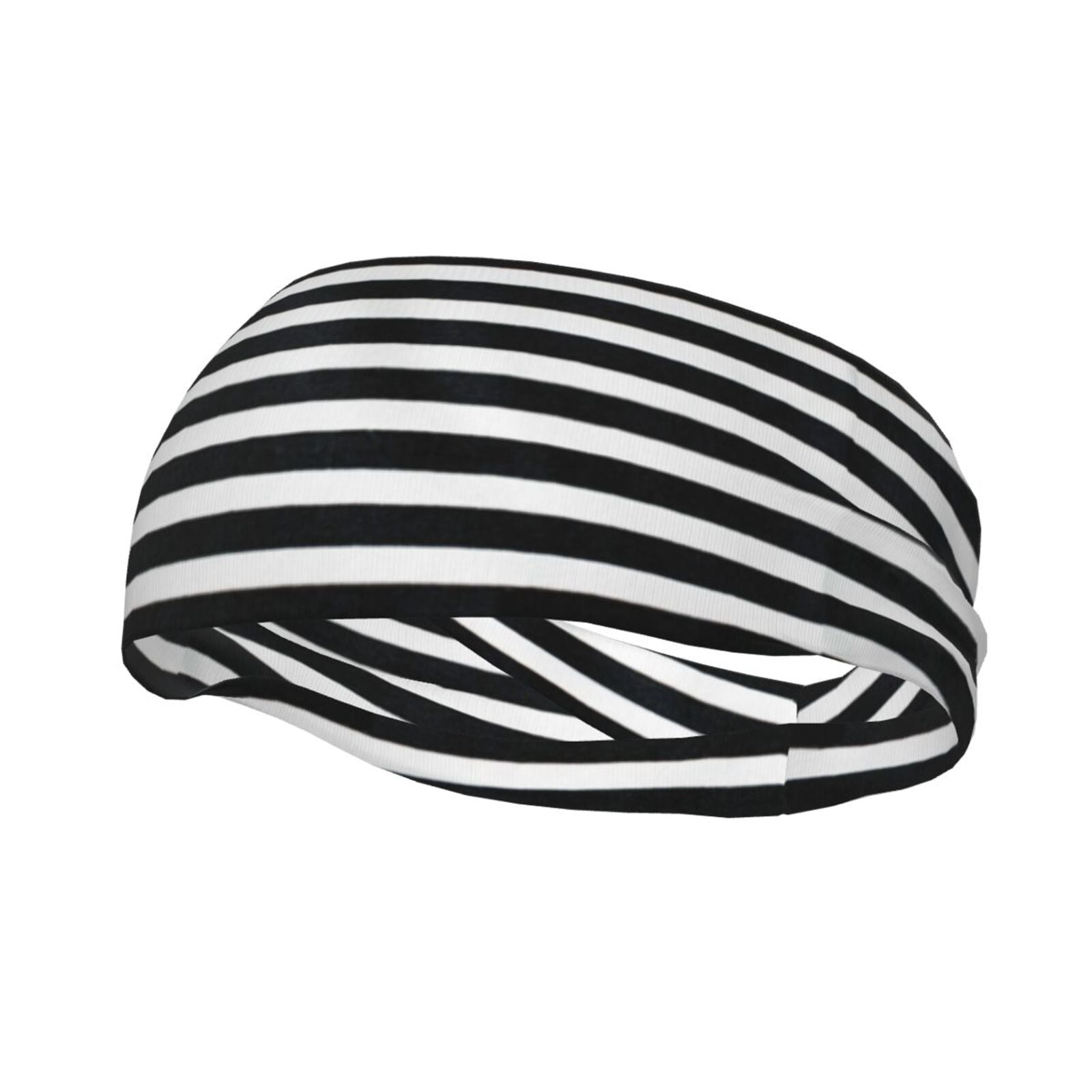 Wukai Black And White Stripes Sports sweatband,Men & Women Sweatband ...