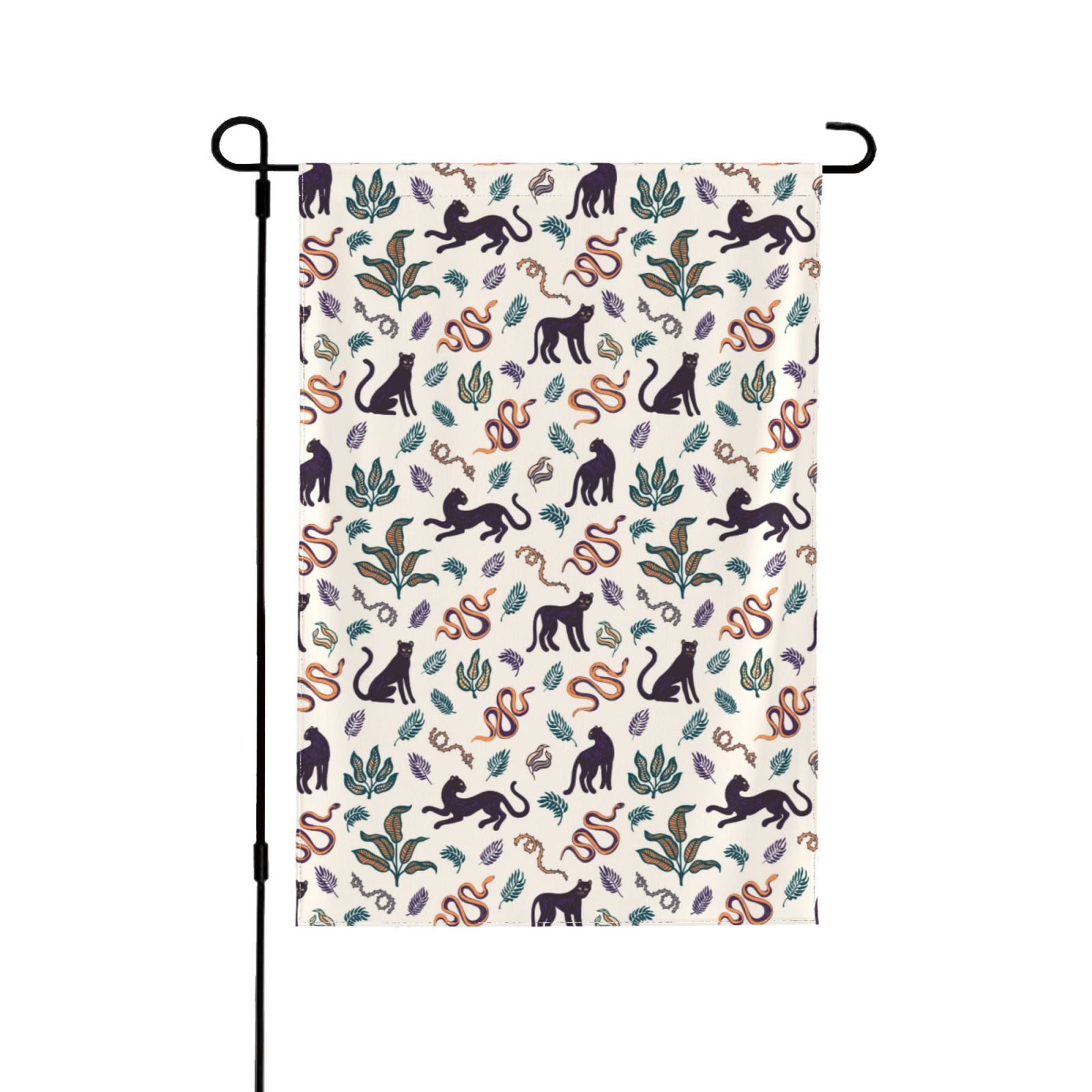 Wukai Black Cat And Snake Garden Flags Double Sided Welcome Garden Yard ...