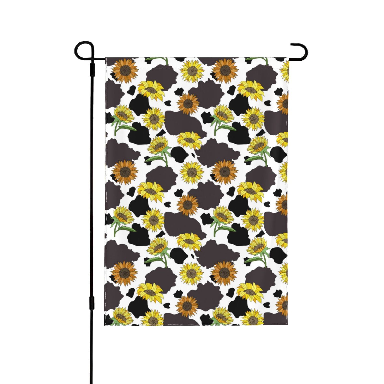 Wukai Black Cow Sunflowers Garden Flags Double Sided Welcome Garden ...