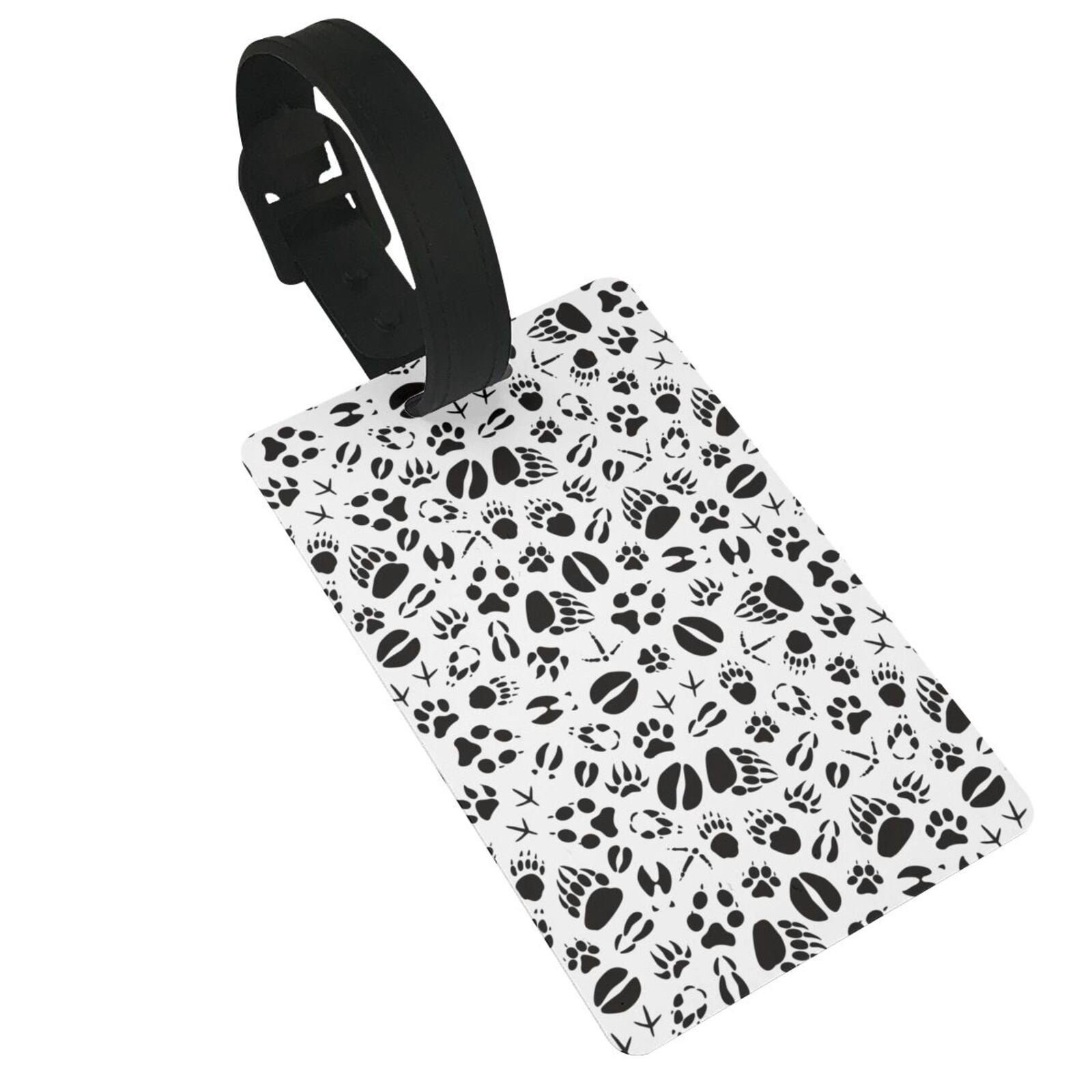 Wukai Black Footprints Stylish and Durable Travel Luggage Tags ...