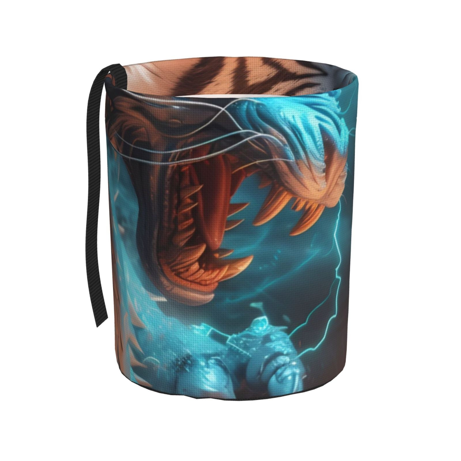 Wukai Blue Dragon And White Tiger Print Car Trash Can - Easy to Clean ...