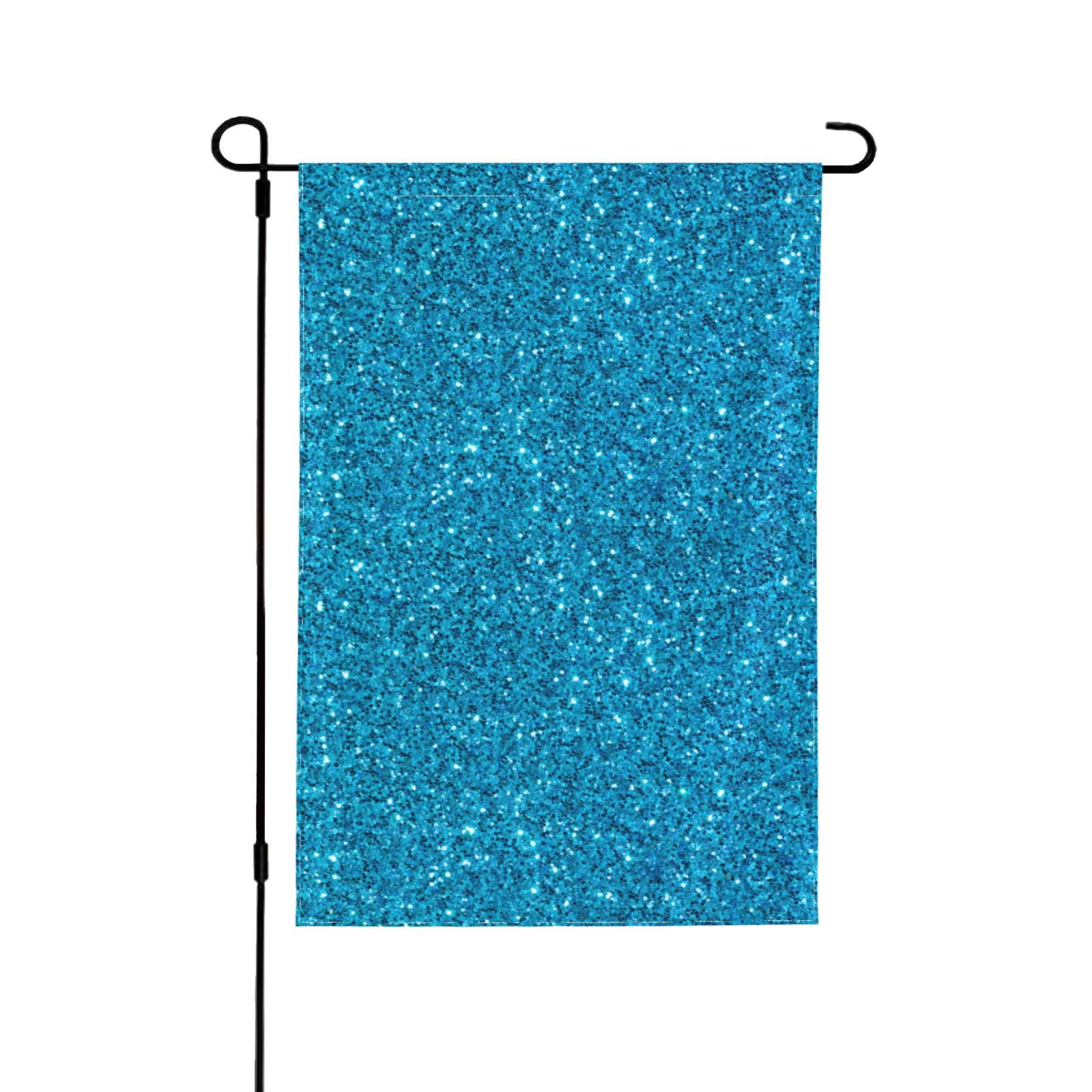Wukai Blue Glitter Garden Flags Double Sided Welcome Garden Yard House ...