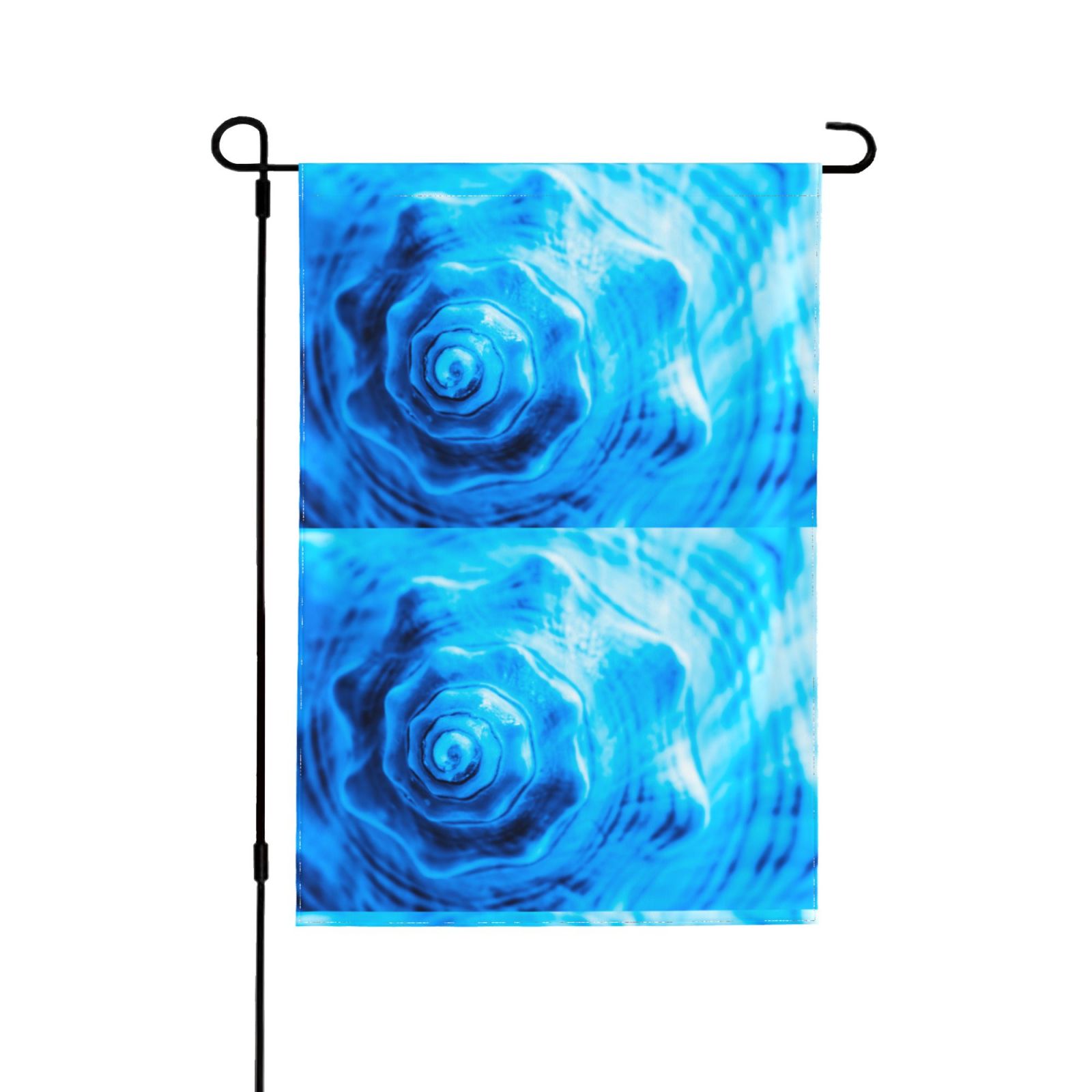 Wukai Blue Shell Garden Flags Double Sided Welcome Garden Yard House ...
