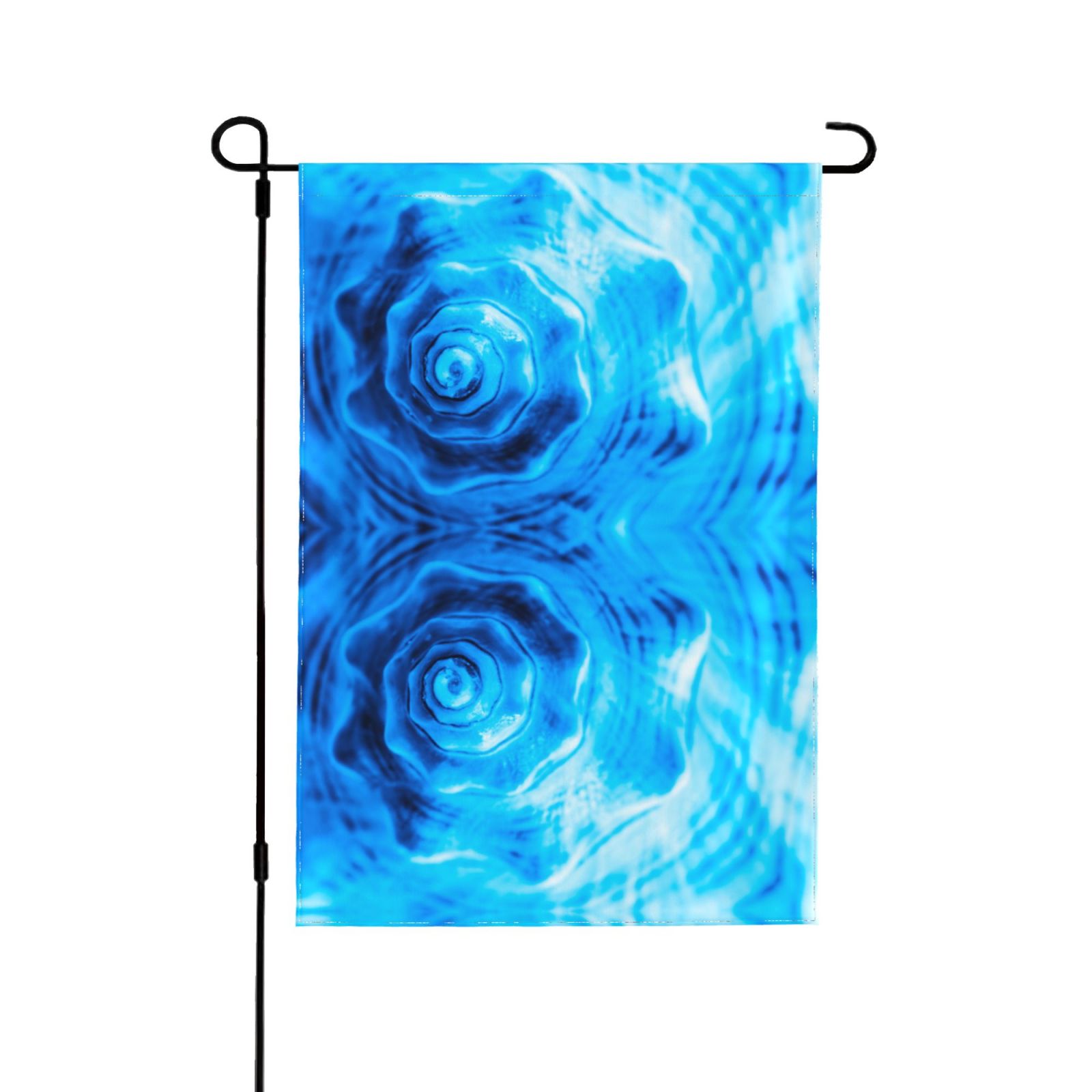 Wukai Blue Shell Garden Flags Double Sided Welcome Garden Yard House ...