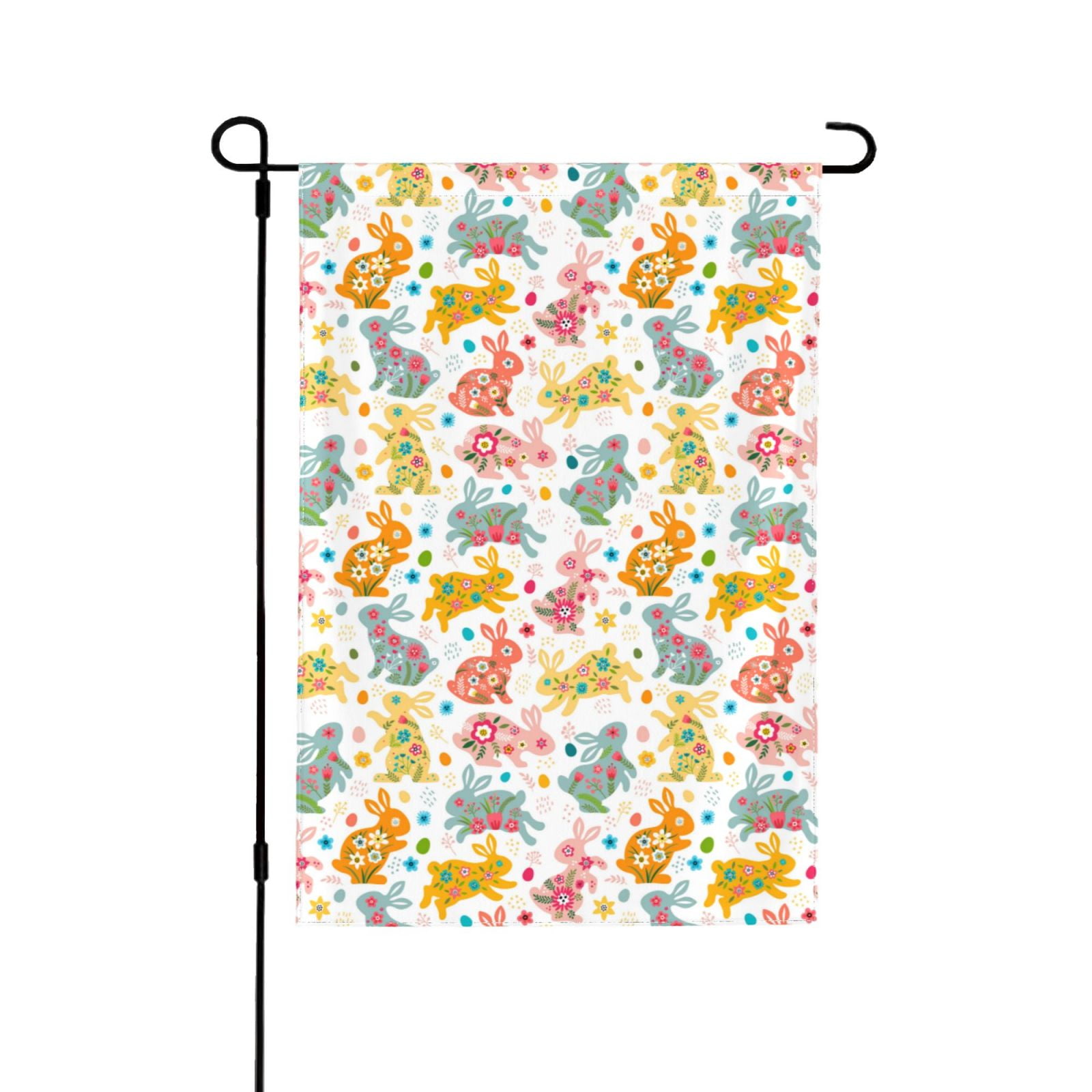 Wukai Boho Bunny Garden Flags Double Sided Welcome Garden Yard House ...