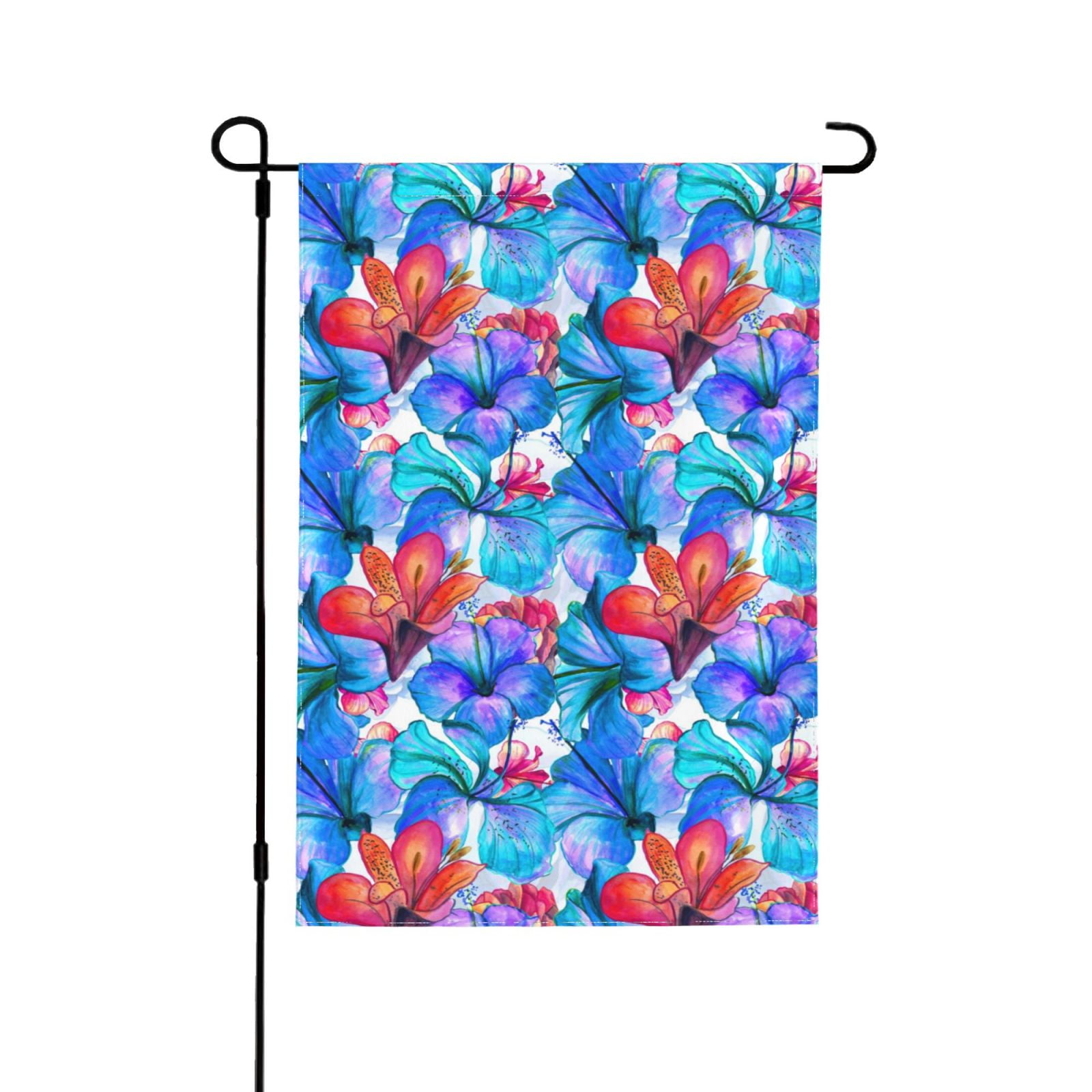 Wukai Bright Flowers Garden Flags Double Sided Welcome Garden Yard ...