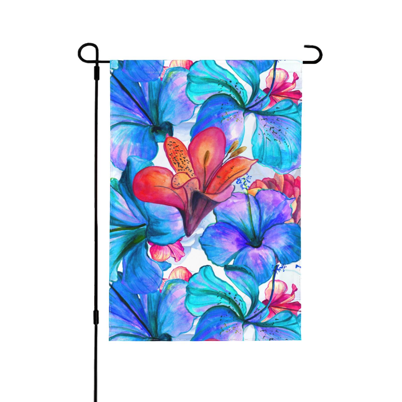 Wukai Bright Flowers Garden Flags Double Sided Welcome Garden Yard ...