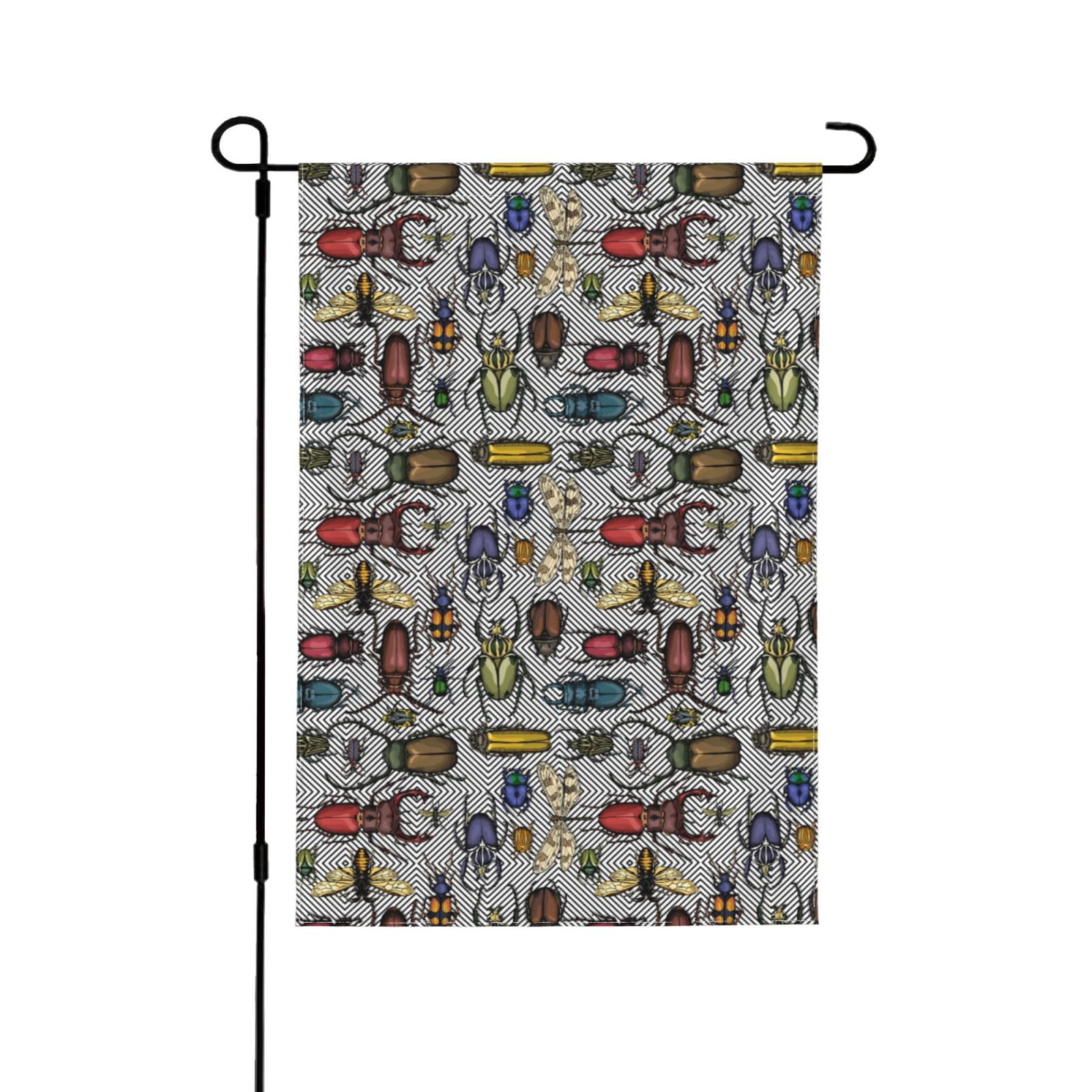 Wukai Bright Insects Garden Flags Double Sided Welcome Garden Yard ...