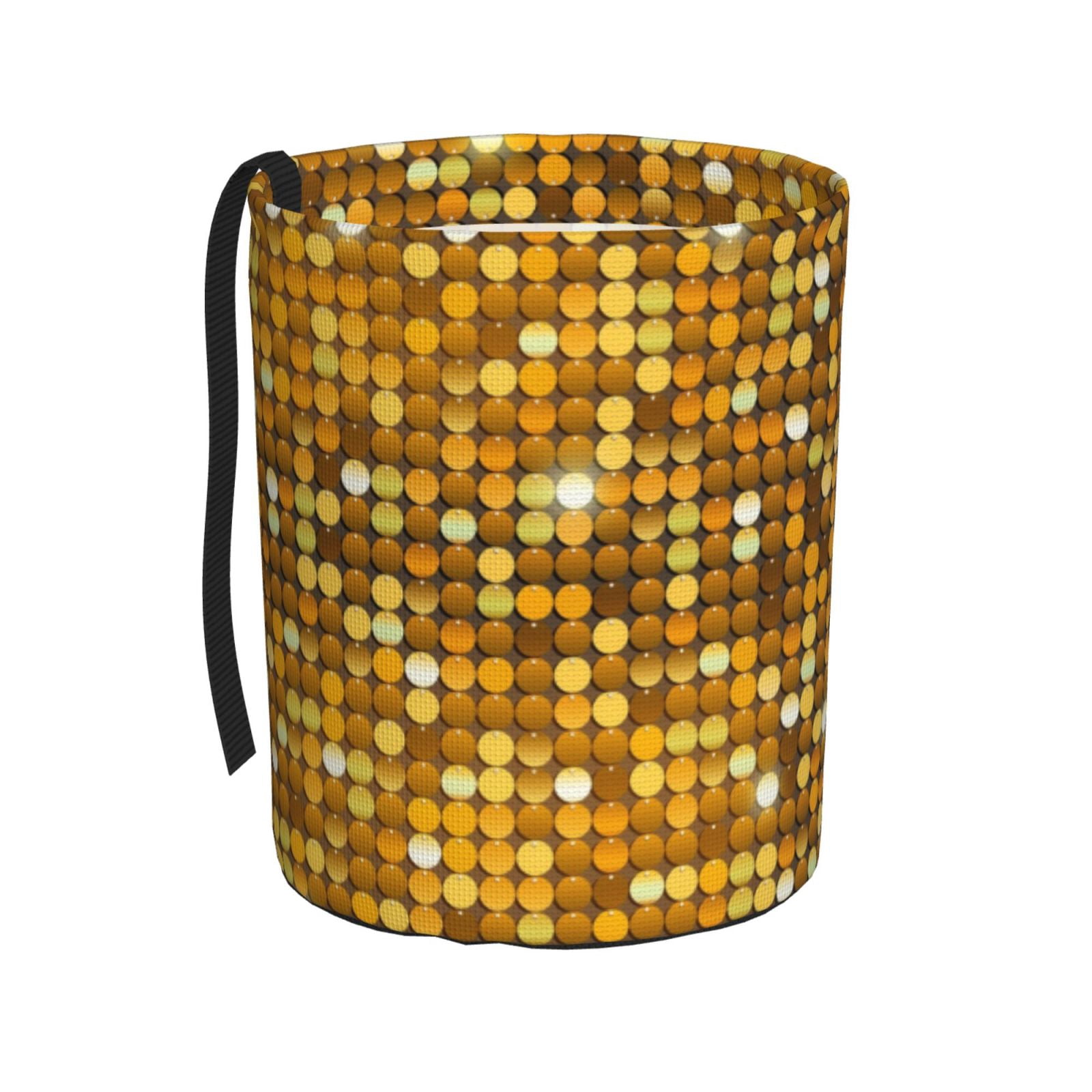 Wukai Bright Shiny Golden Print Car Trash Can - Easy to Clean Hanging ...