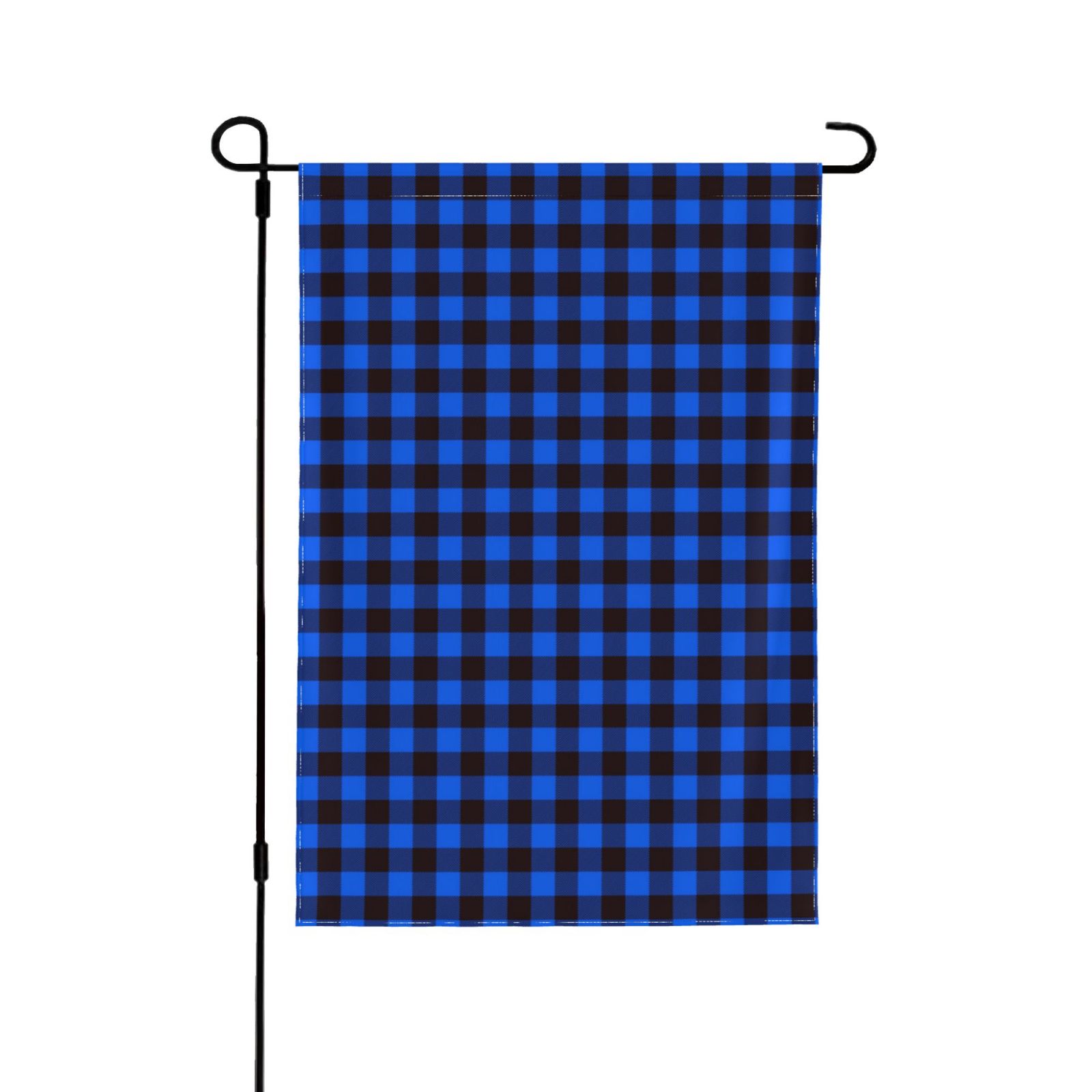 Wukai Buffalo Plaid Blue Black Garden Flags Double Sided Welcome Garden ...