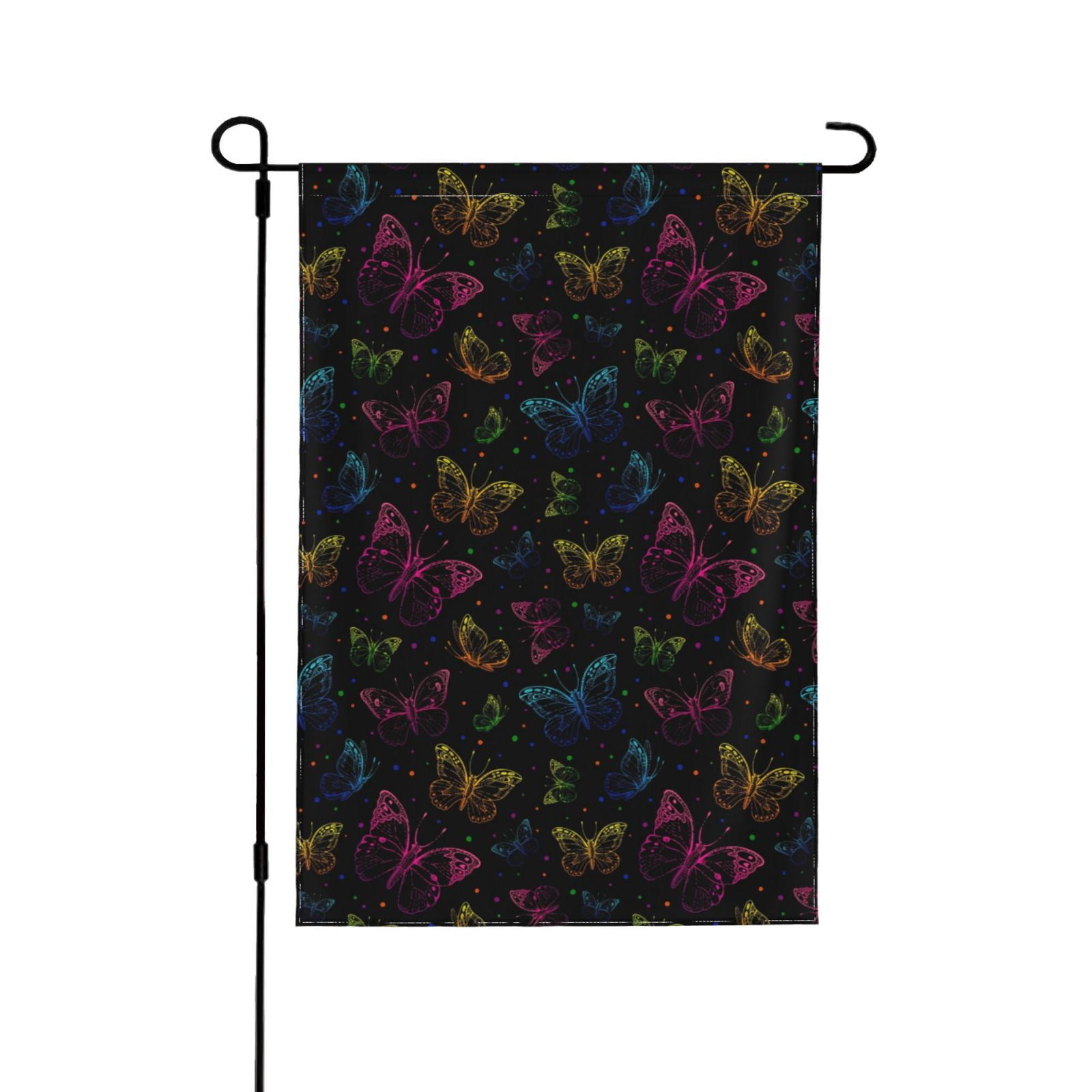 Wukai Butterfly Garden Flags Double Sided Welcome Garden Yard House ...