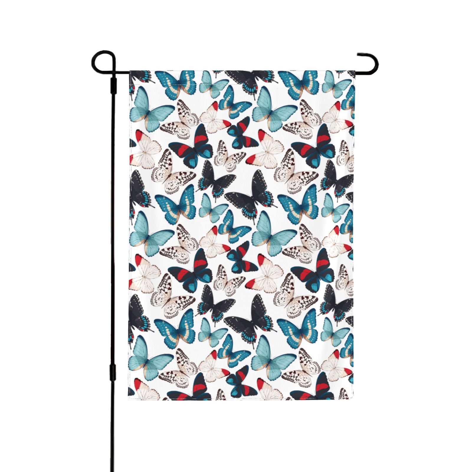 Wukai Butterfly Garden Flags Double Sided Welcome Garden Yard House ...