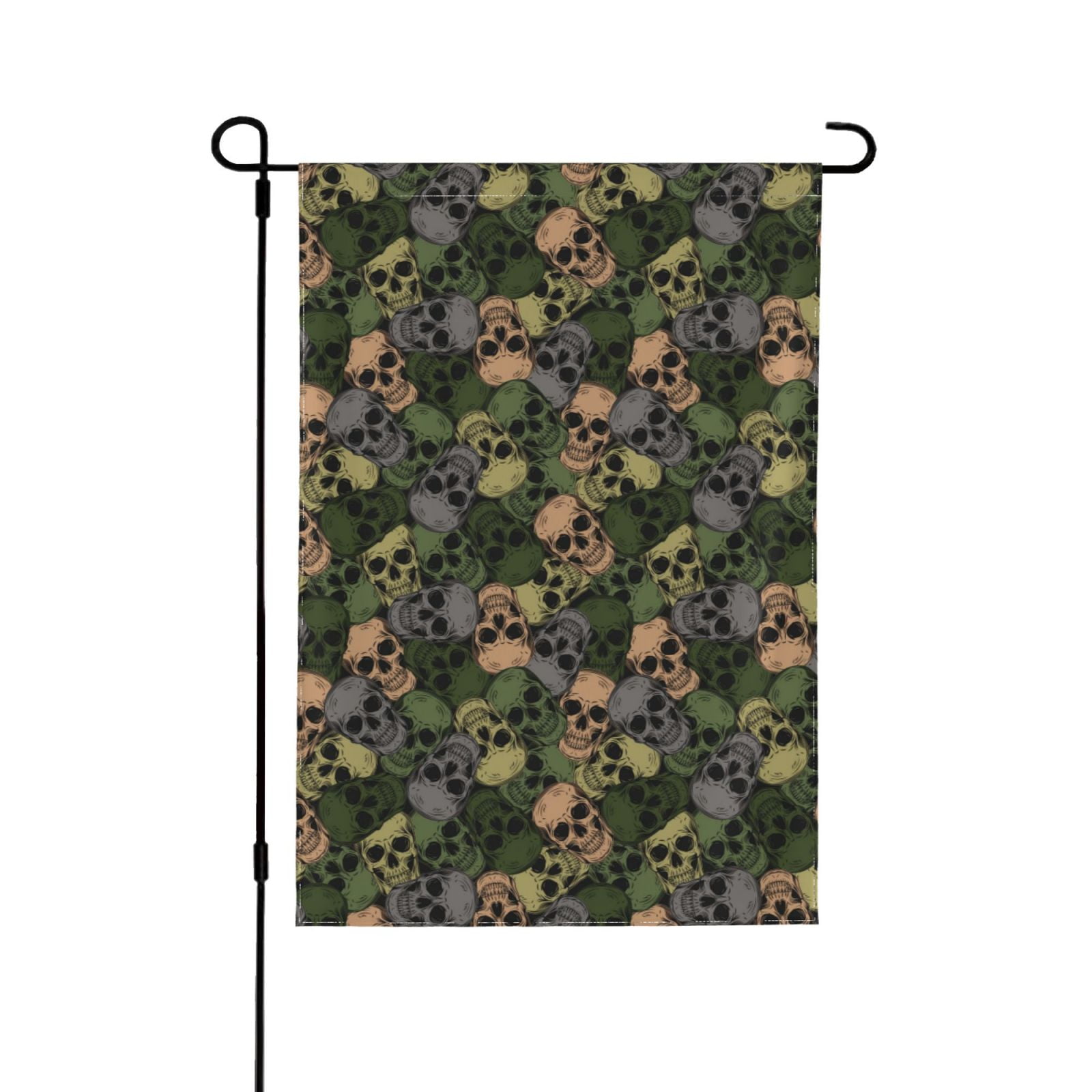 Wukai Camouflage Skulls Garden Flags Double Sided Welcome Garden Yard ...