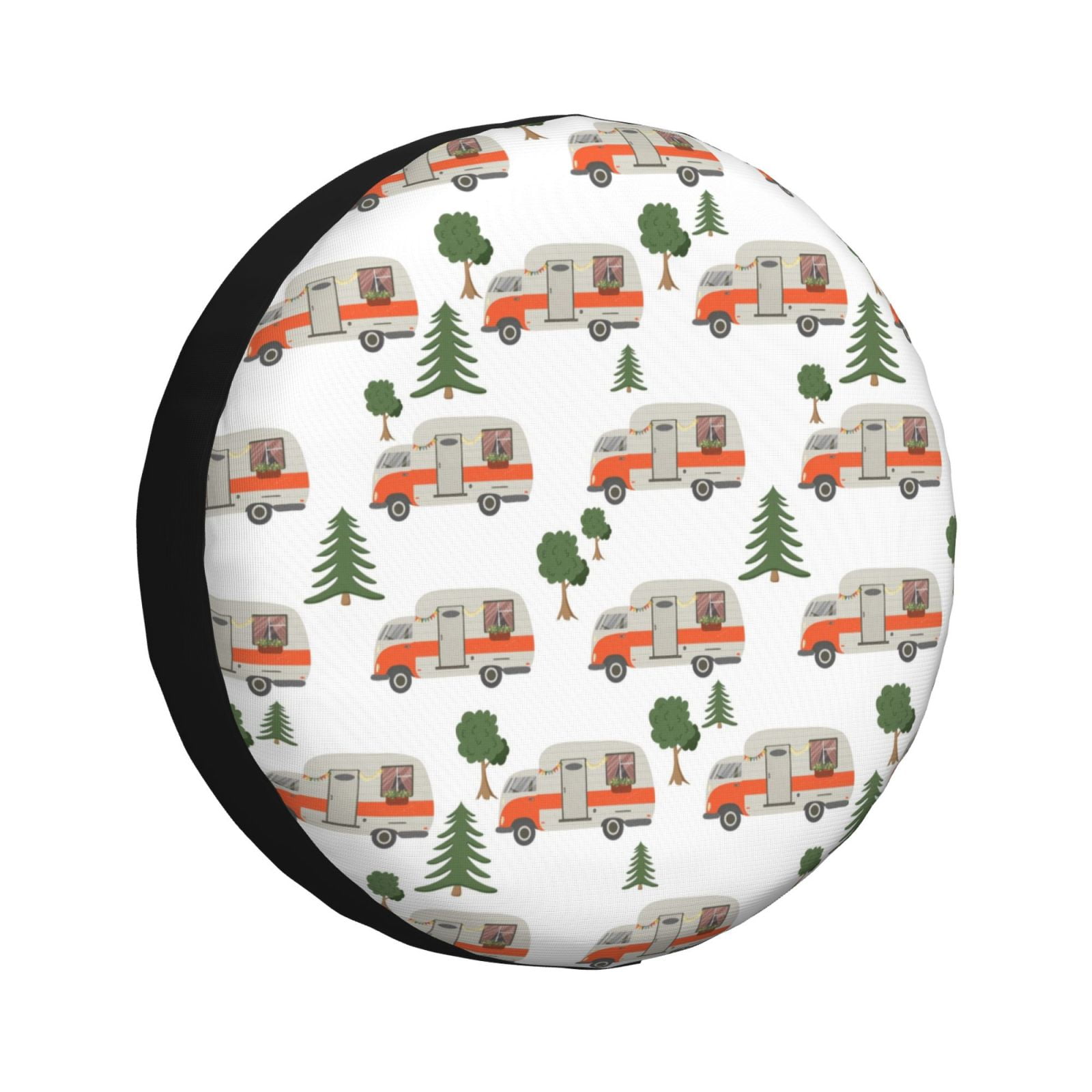Wukai Camp Van Print Spare Tire Cover for RV Trailer,Waterproof PVC ...