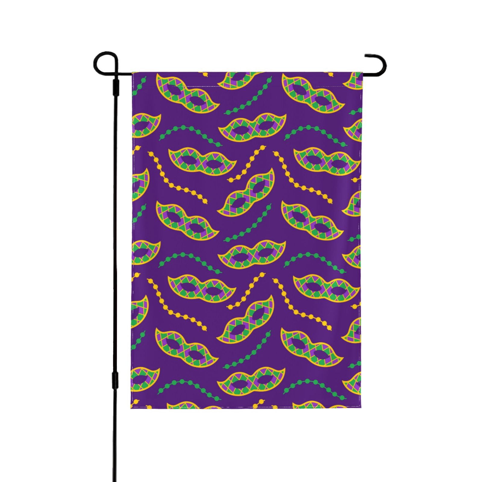 Wukai Carnival Masks and Beads Garden Flags Double Sided Welcome Garden ...