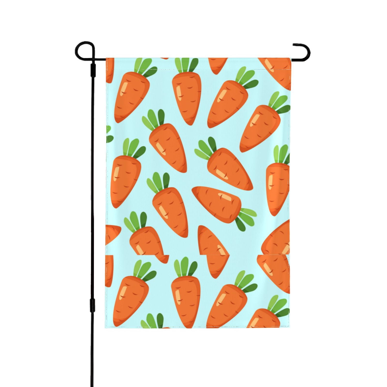 Wukai Cartoon Carrot Garden Flags Double Sided Welcome Garden Yard ...