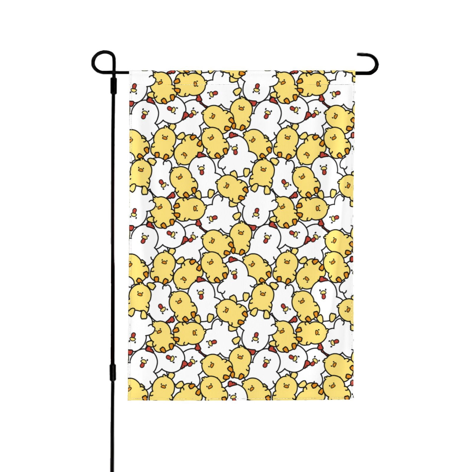 Wukai Cartoon Chicken Garden Flags Double Sided Welcome Garden Yard ...