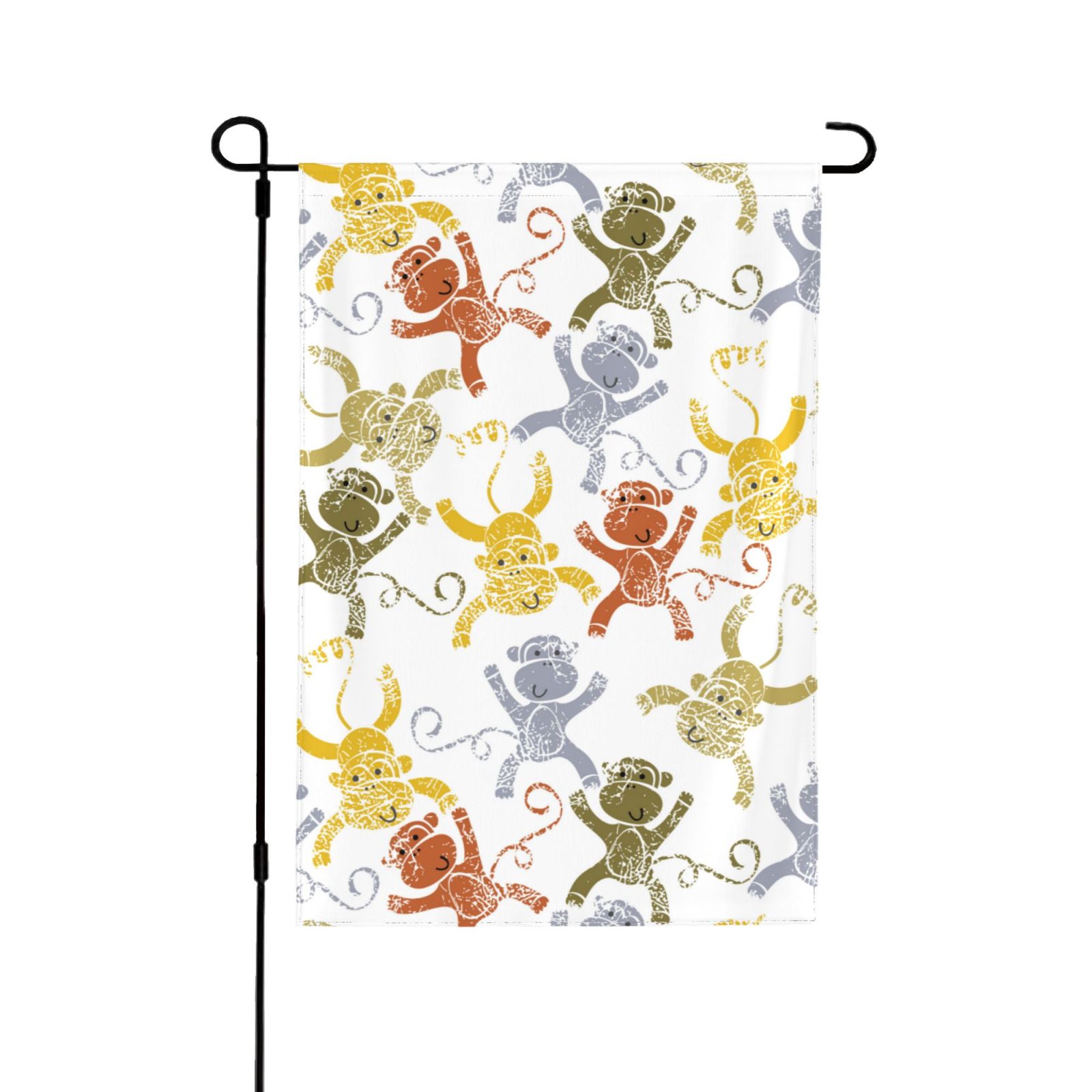 Wukai Cartoon Monkey Garden Flags Double Sided Welcome Garden Yard ...