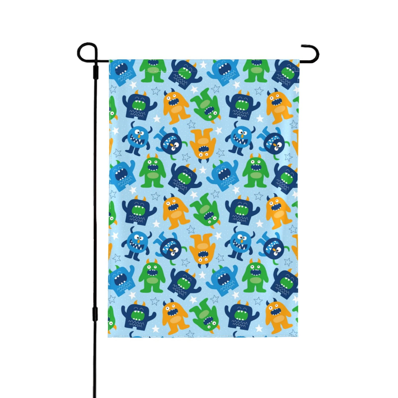 Wukai Cartoon Monster Garden Flags Double Sided Welcome Garden Yard ...