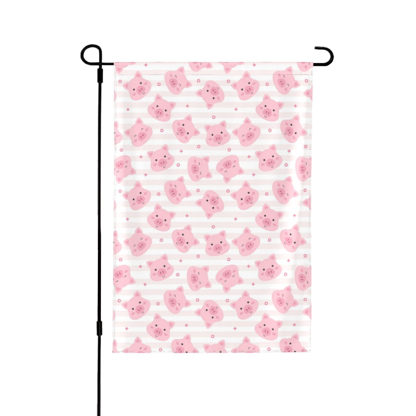 Wukai Cartoon Pig Garden Flags Double Sided Welcome Garden Yard House ...