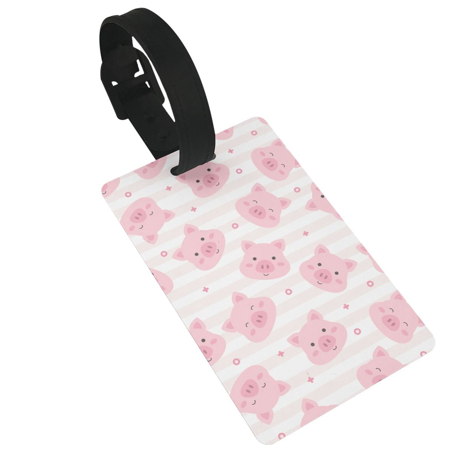 Wukai Cartoon Pig Stylish and Durable Travel Luggage Tags: Waterproof ...