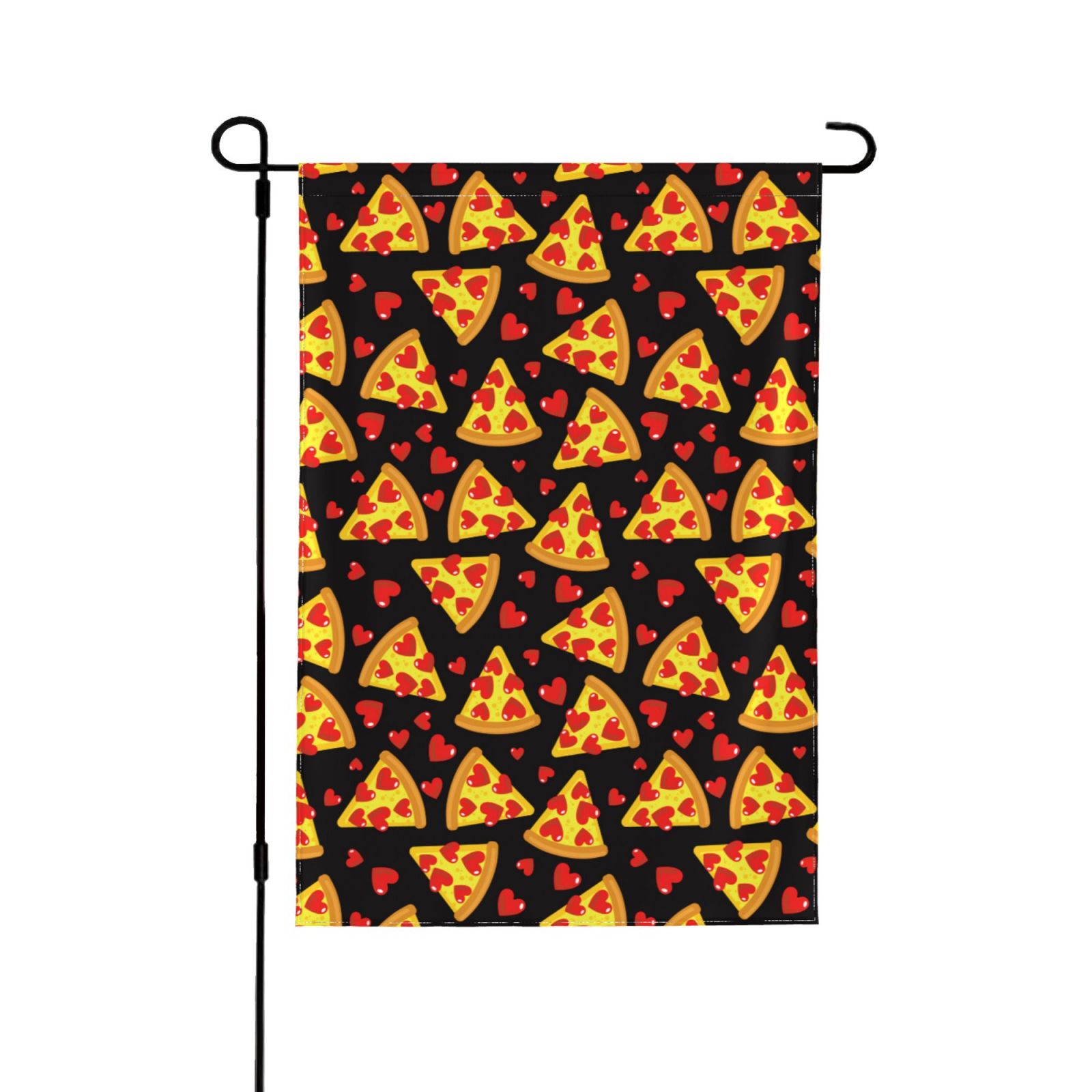 Wukai Cartoon Pizza Garden Flags Double Sided Welcome Garden Yard House ...