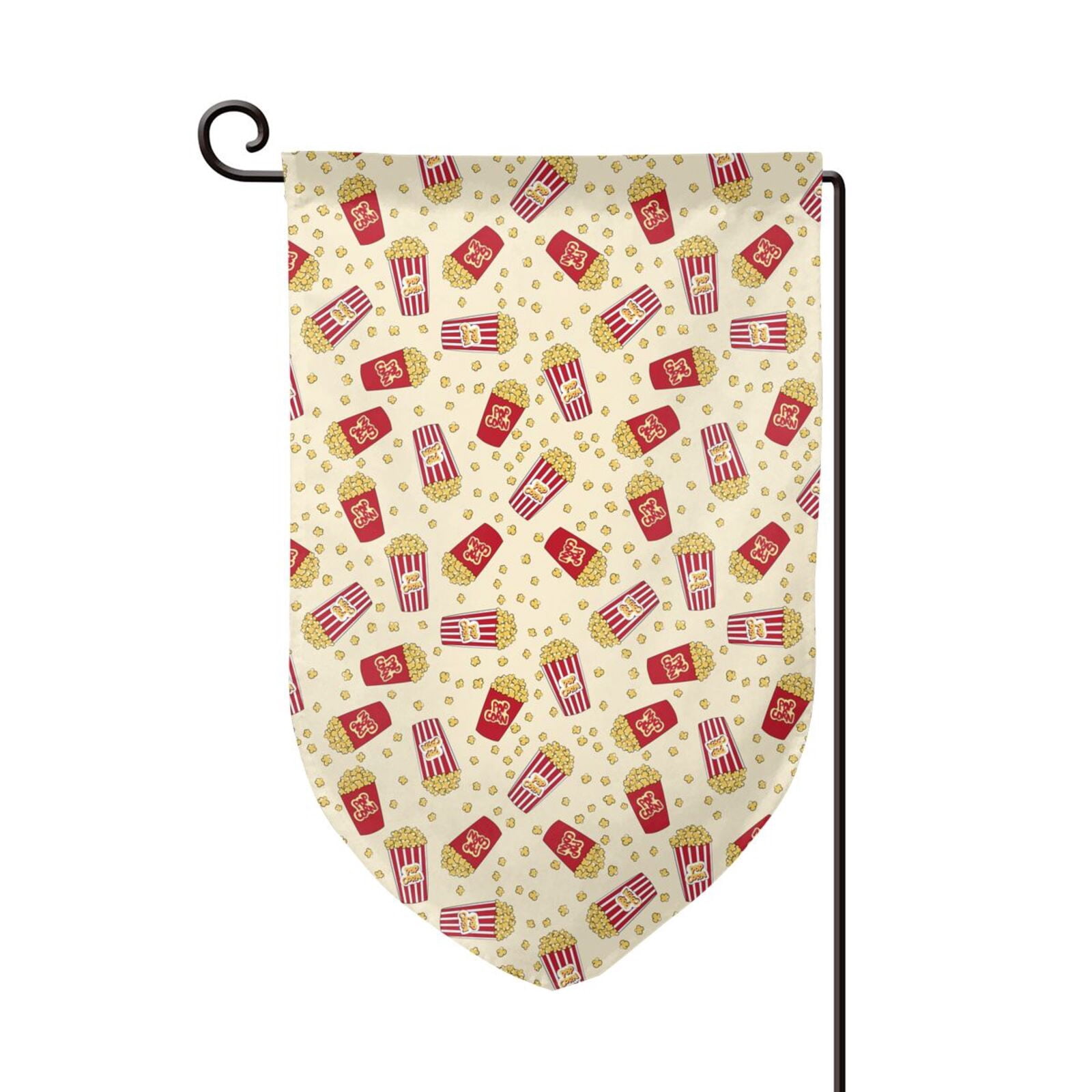 Wukai Cartoon Popcorn Print Garden Flag 12.5x18 Inch Double Sided Sun ...