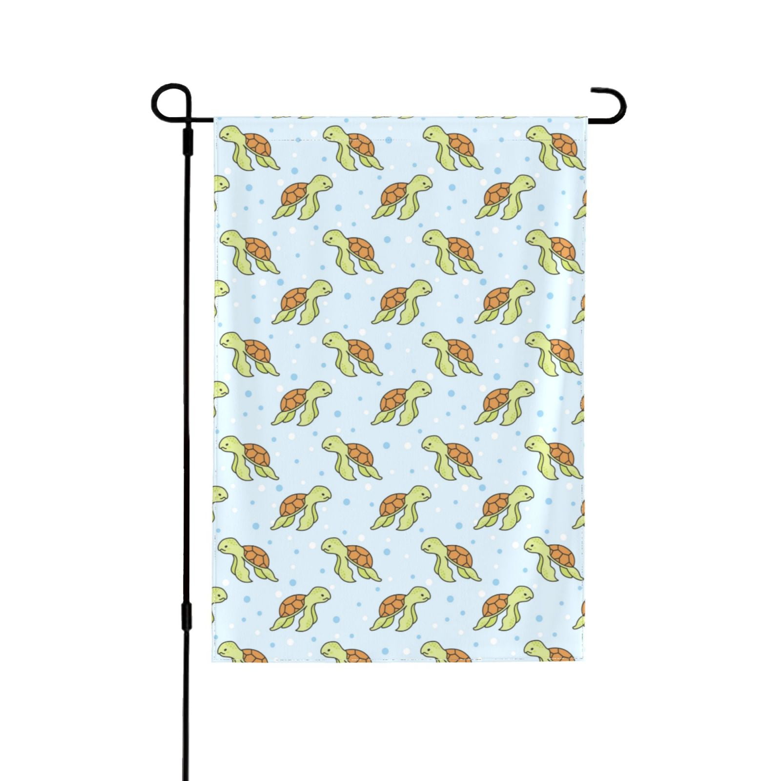 Wukai Cartoon Sea Turtle Garden Flags Double Sided Welcome Garden Yard ...