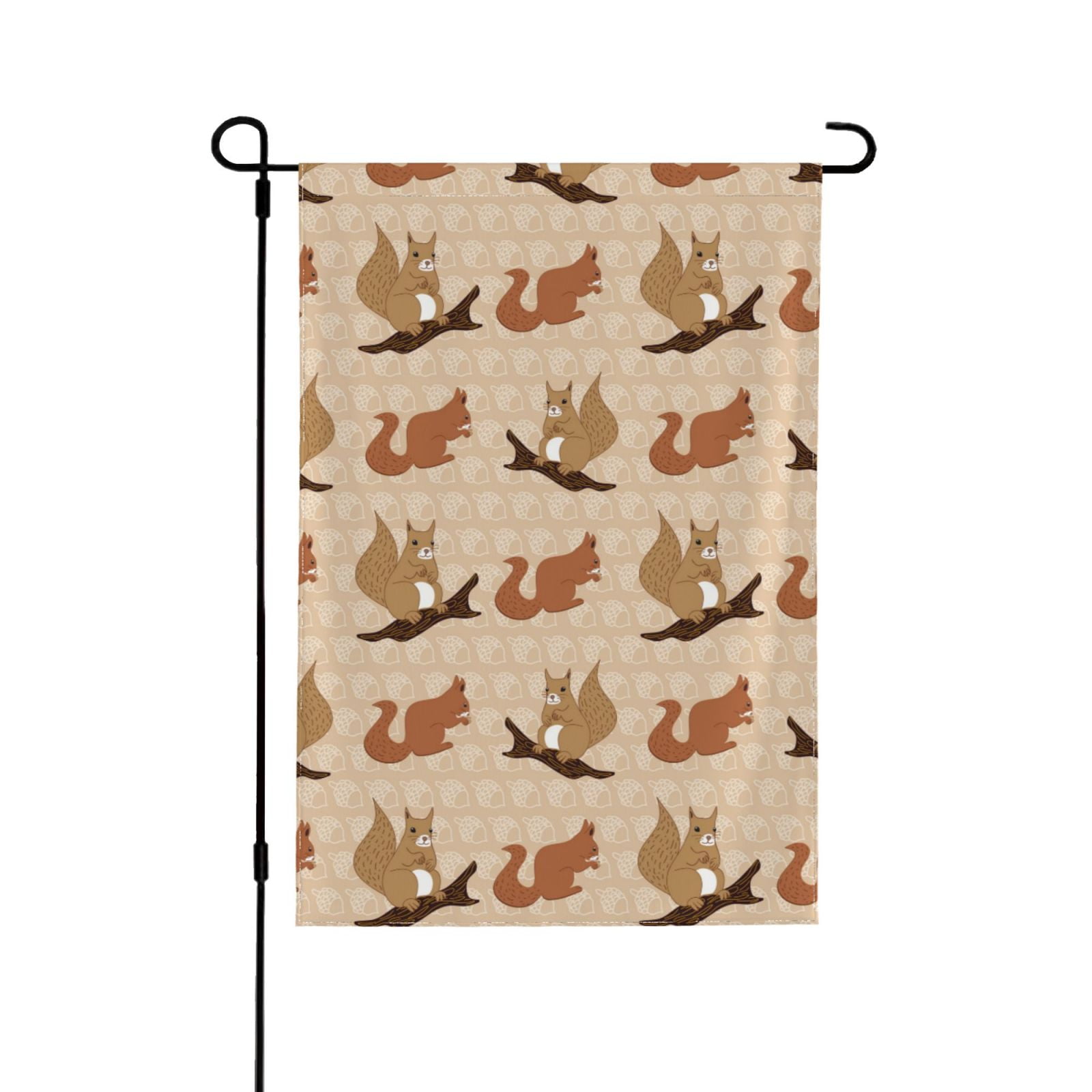 Wukai Cartoon Squirrel Garden Flags Double Sided Welcome Garden Yard ...