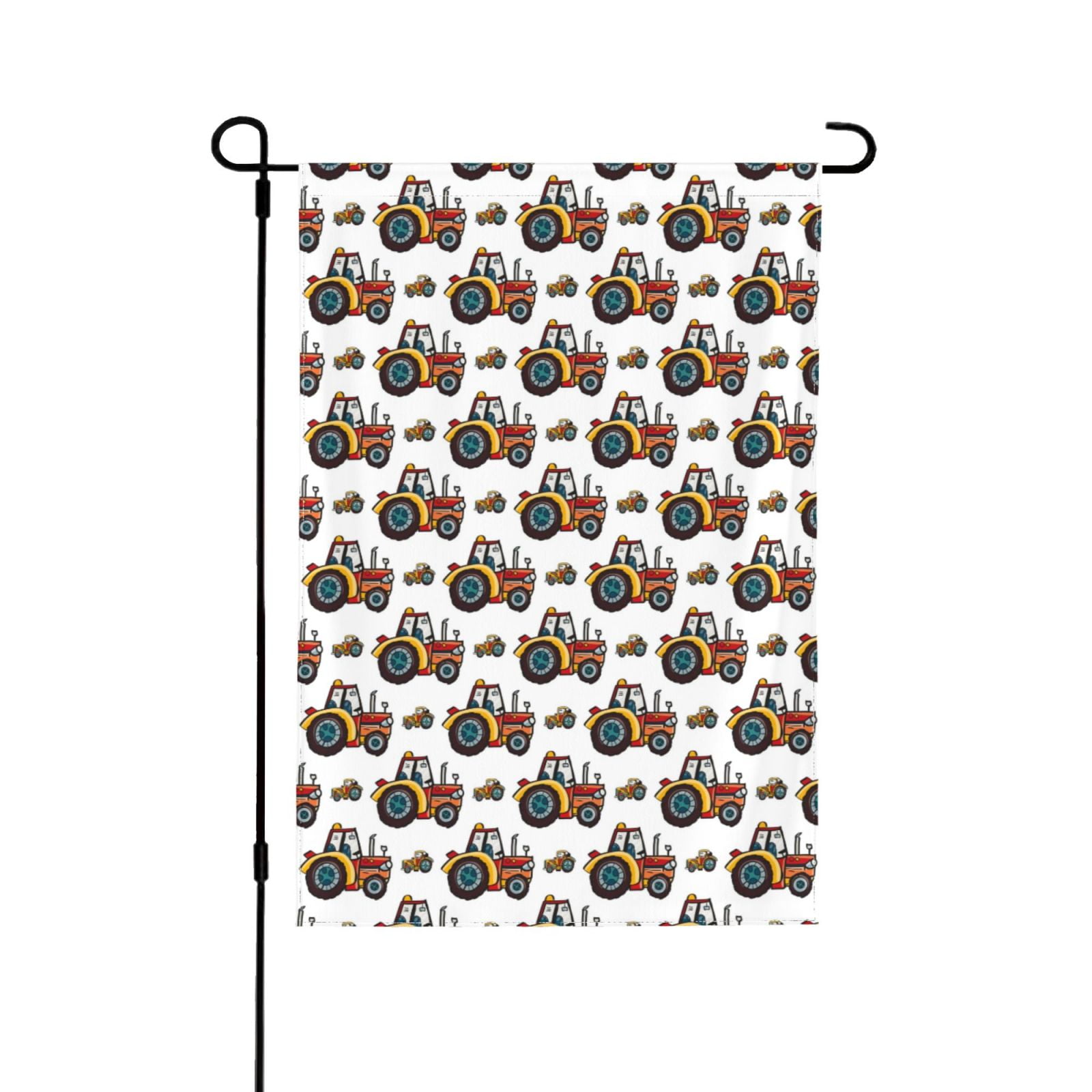 Wukai Cartoon Tractor Garden Flags Double Sided Welcome Garden Yard ...