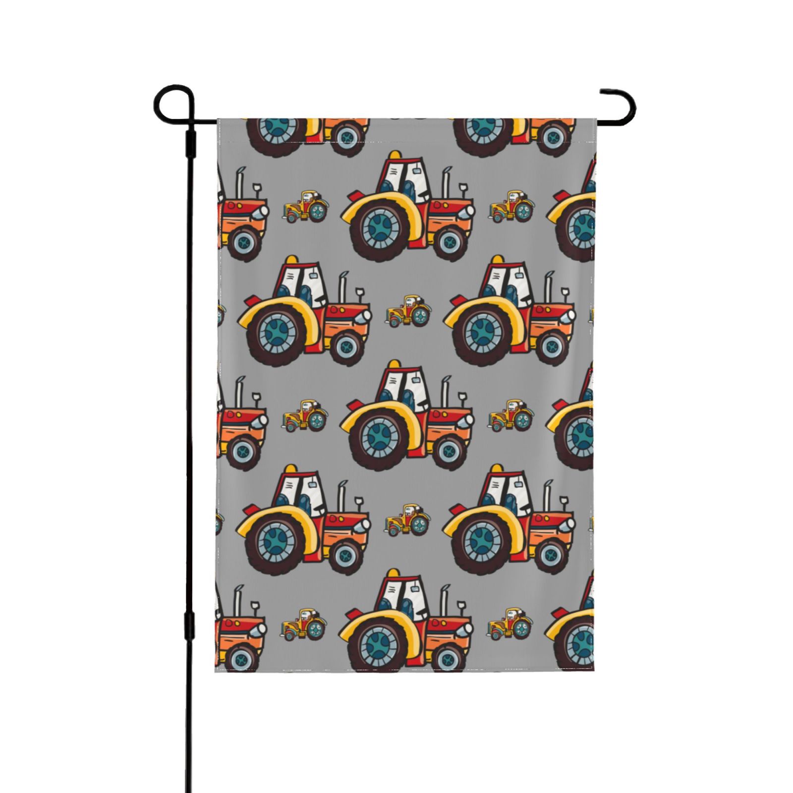 Wukai Cartoon Tractor Garden Flags Double Sided Welcome Garden Yard ...