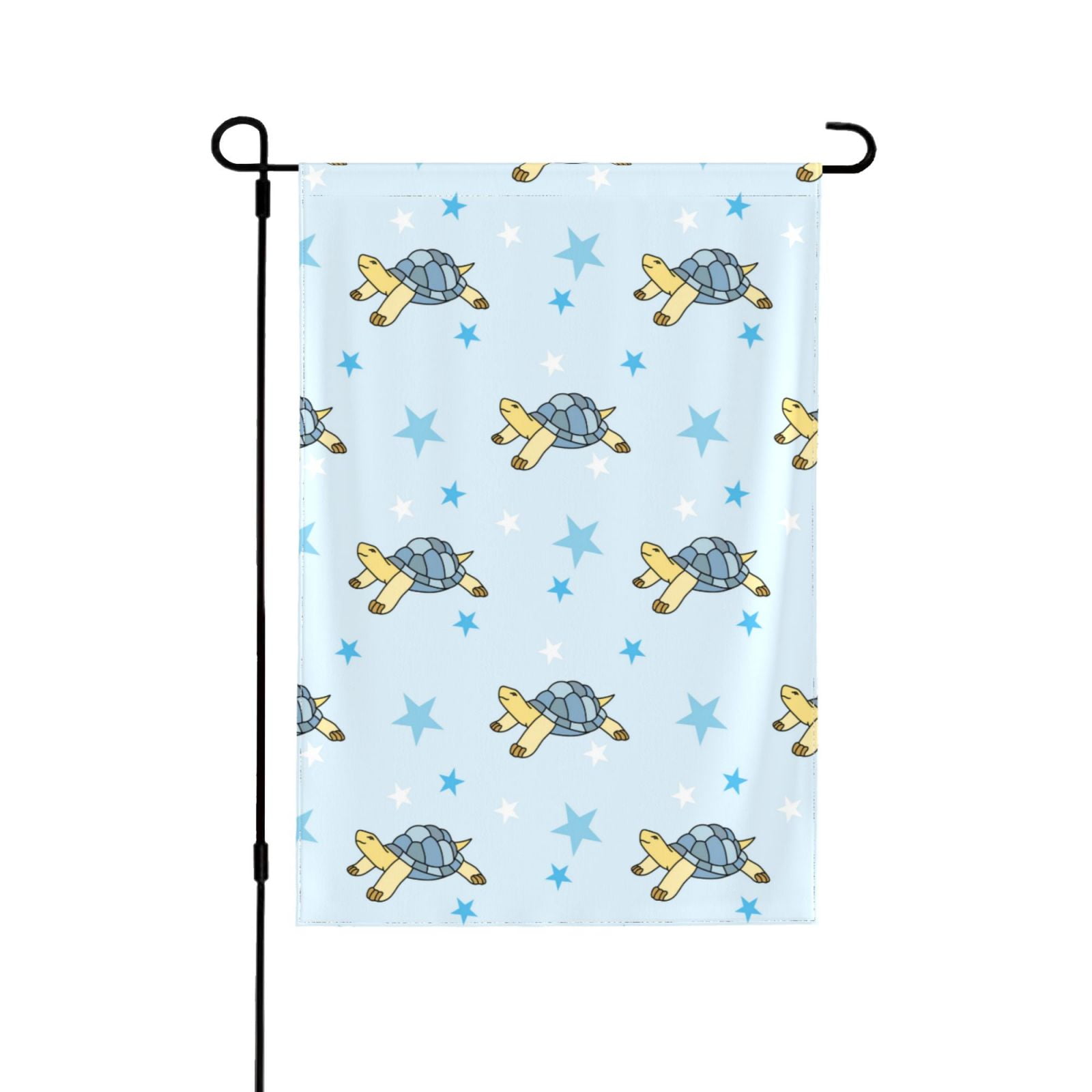Wukai Cartoon Turtle Garden Flags Double Sided Welcome Garden Yard ...