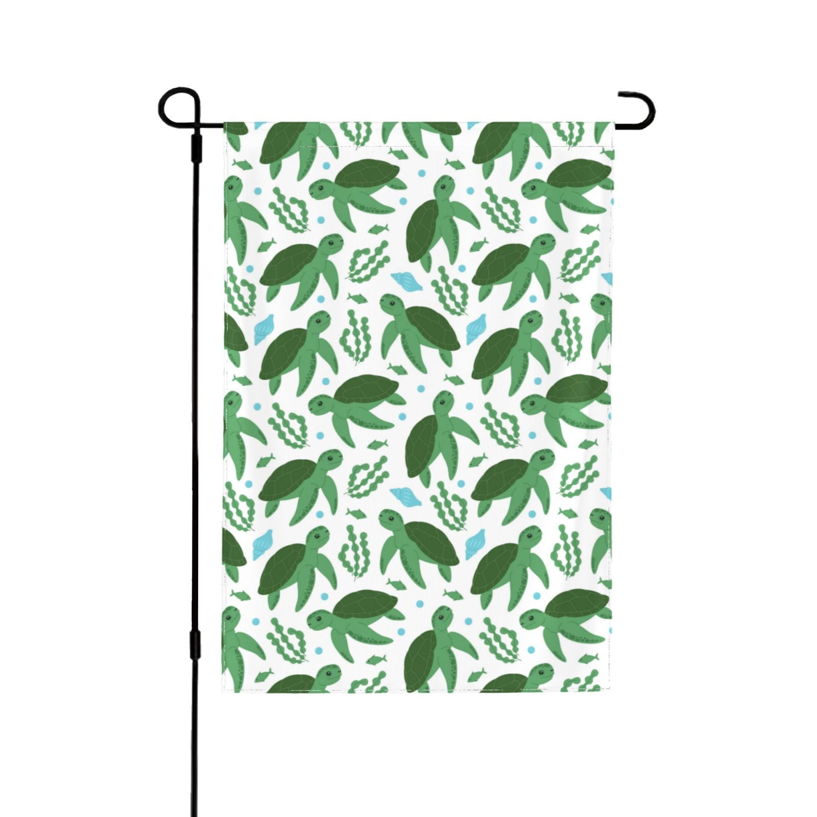 Wukai Cartoon Turtle Garden Flags Double Sided Welcome Garden Yard ...