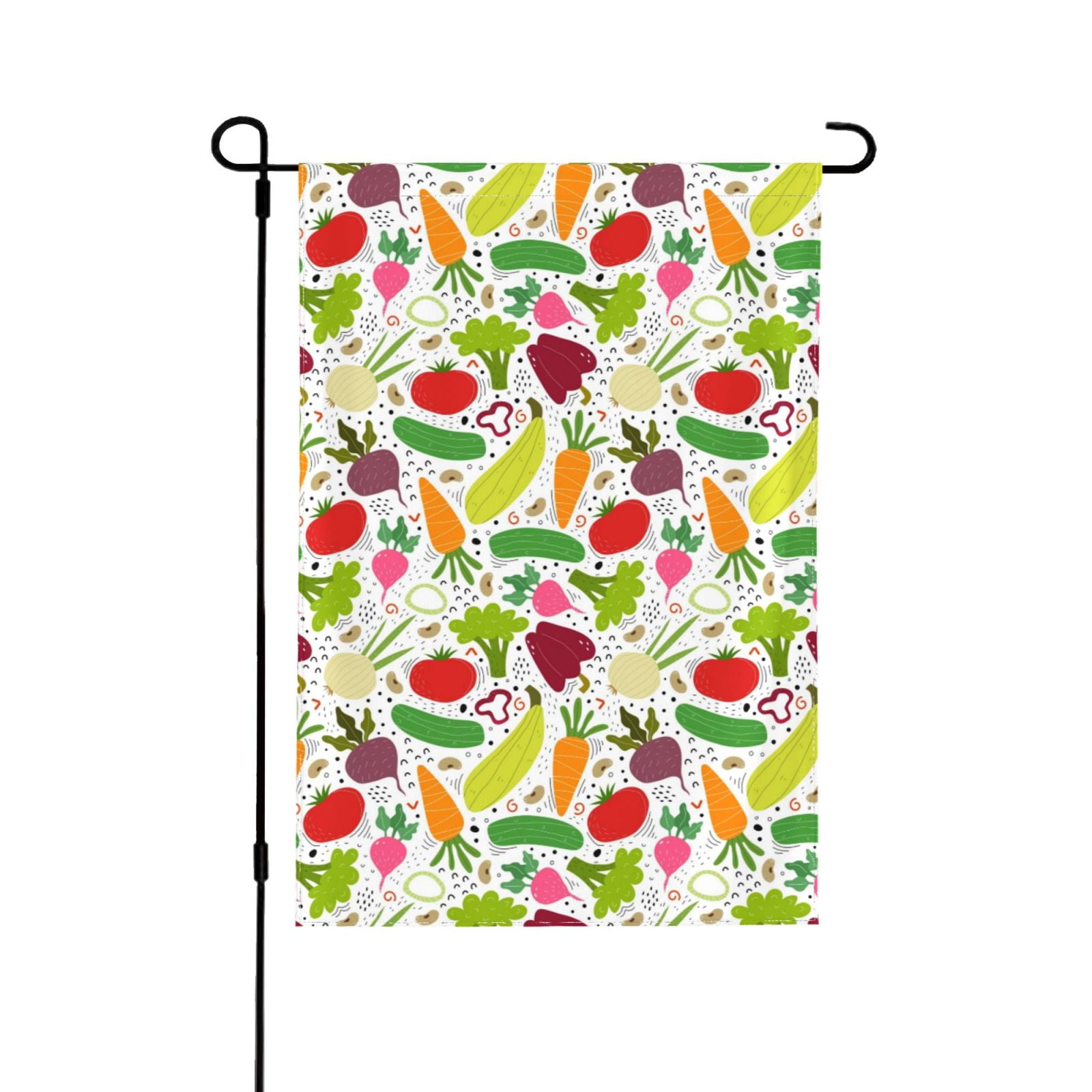 Wukai Cartoon Vegetables Garden Flags Double Sided Welcome Garden Yard ...