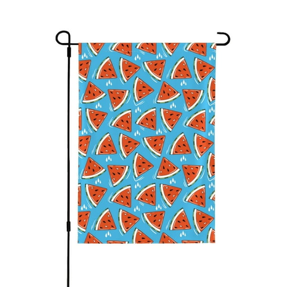 Wukai Cartoon Watermelon Garden Flags Double Sided Welcome Garden Yard ...