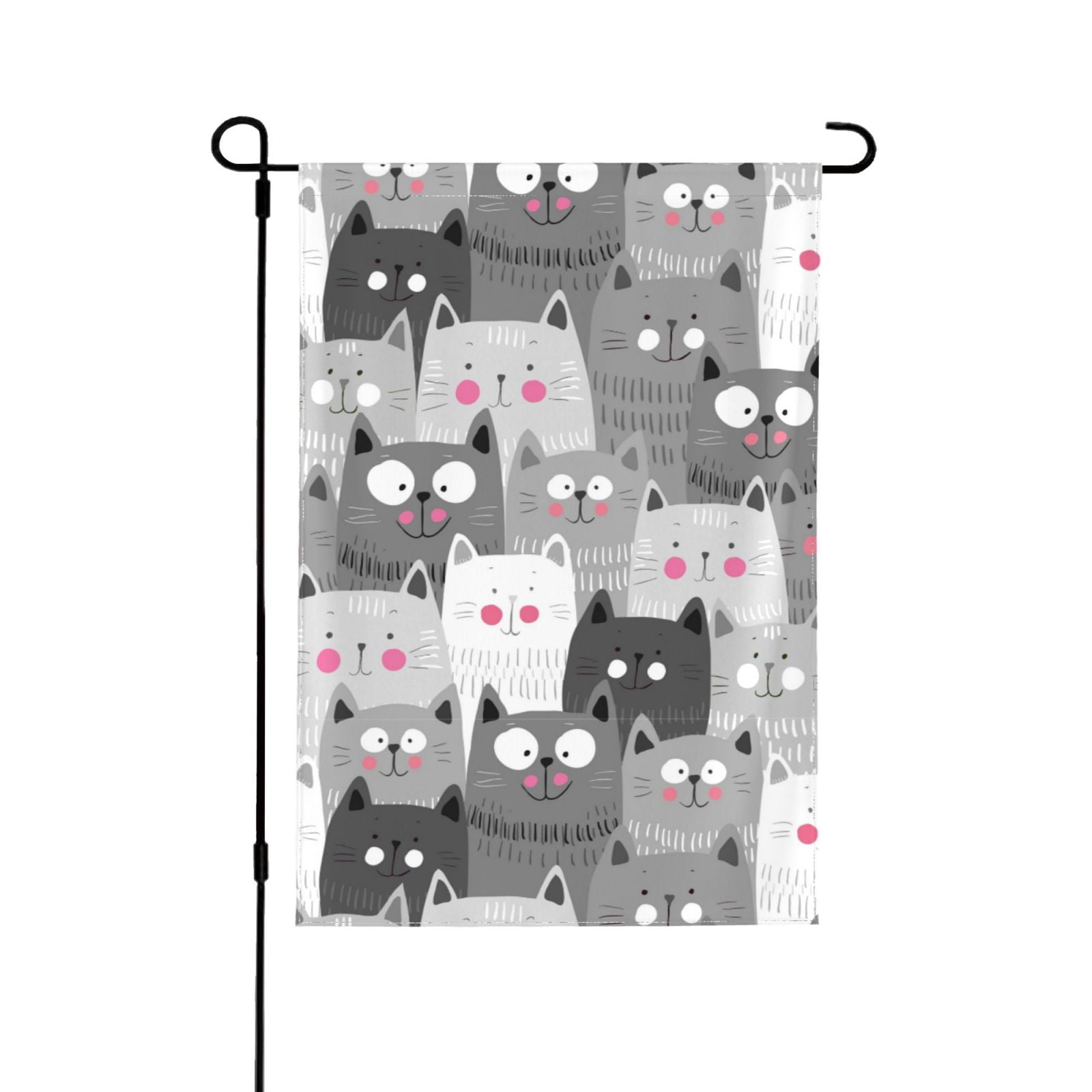 Wukai Cats Group Garden Flags Double Sided Welcome Garden Yard House ...