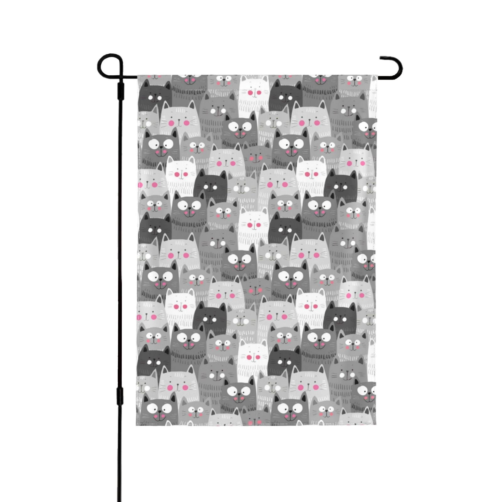 Wukai Cats Group Garden Flags Double Sided Welcome Garden Yard House ...